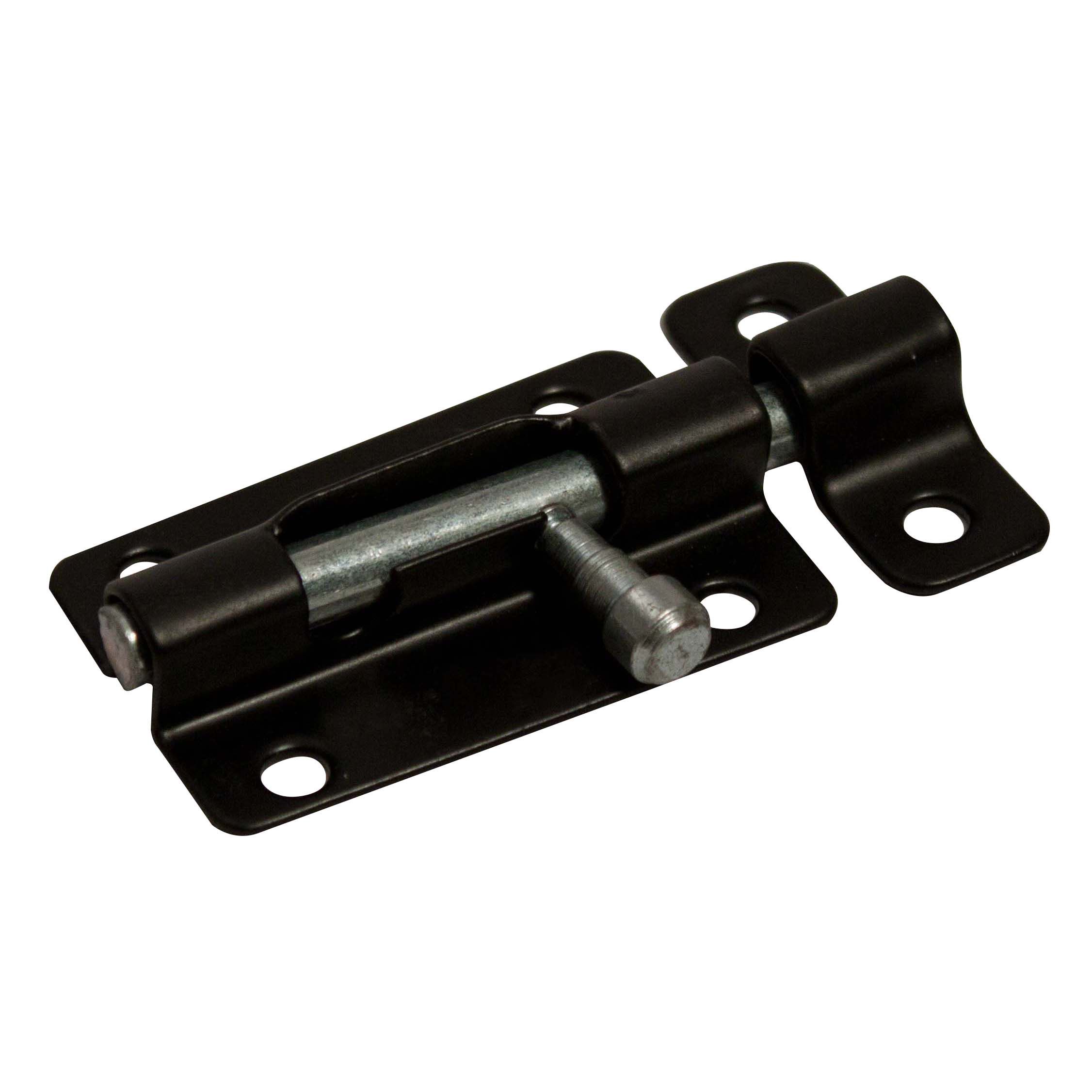 Blooma Black Steel Barrel Door bolt (L)64mm (W)38mm | DIY at B&Q