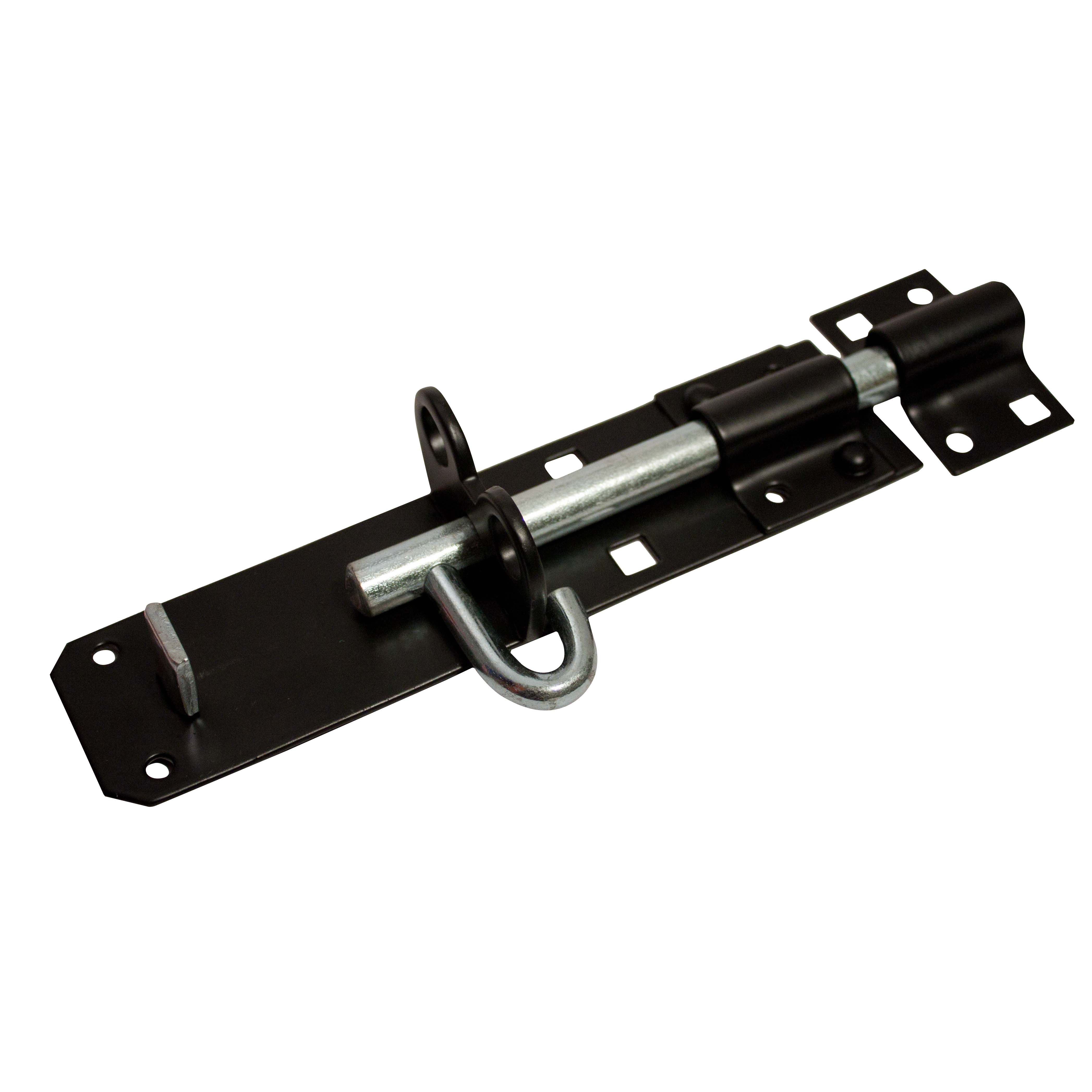 Blooma Black Steel Brenton Door bolt (L)152mm (W)45mm | DIY at B&Q
