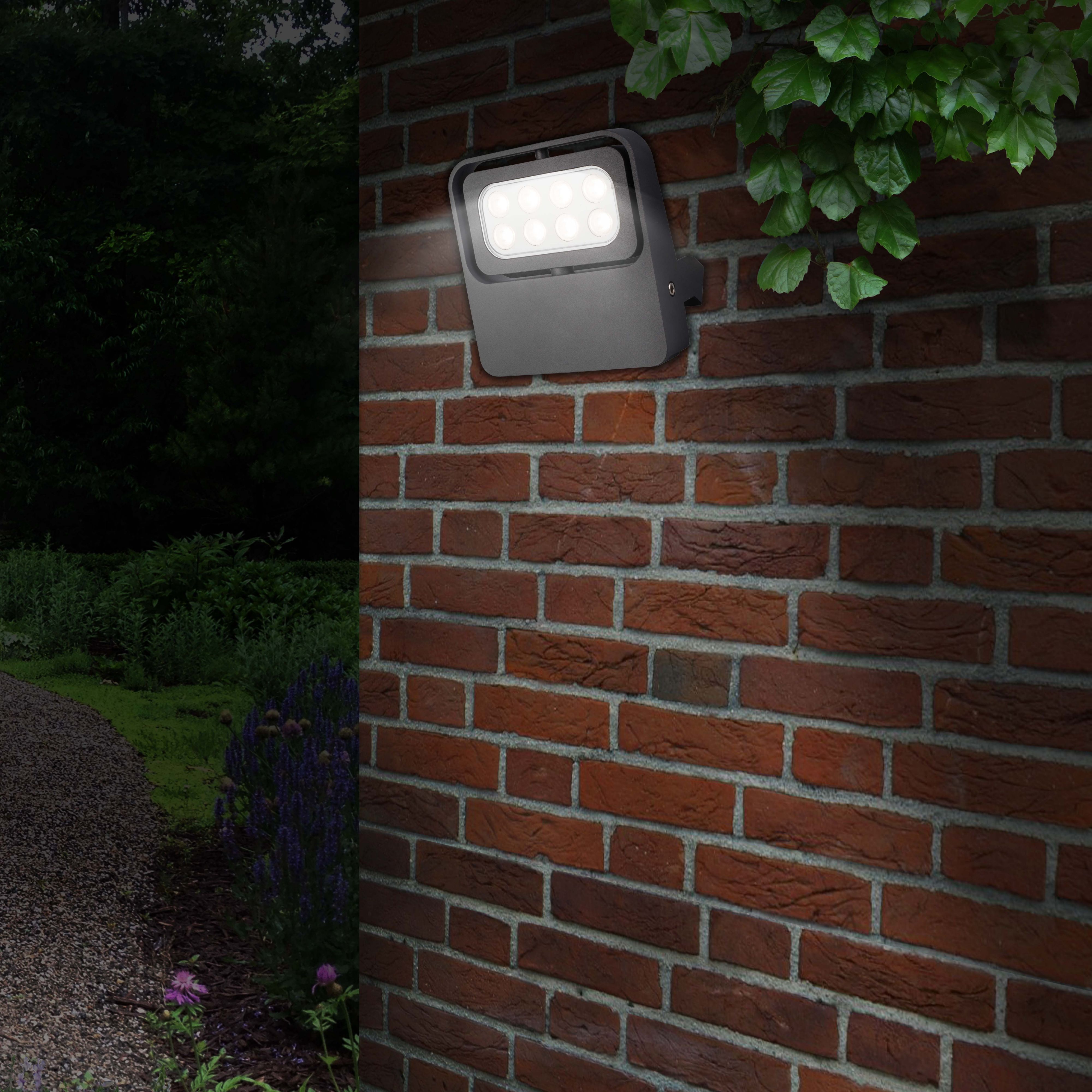 Blooma Bohm Grey 9W Mains powered External Security flood light | DIY ...