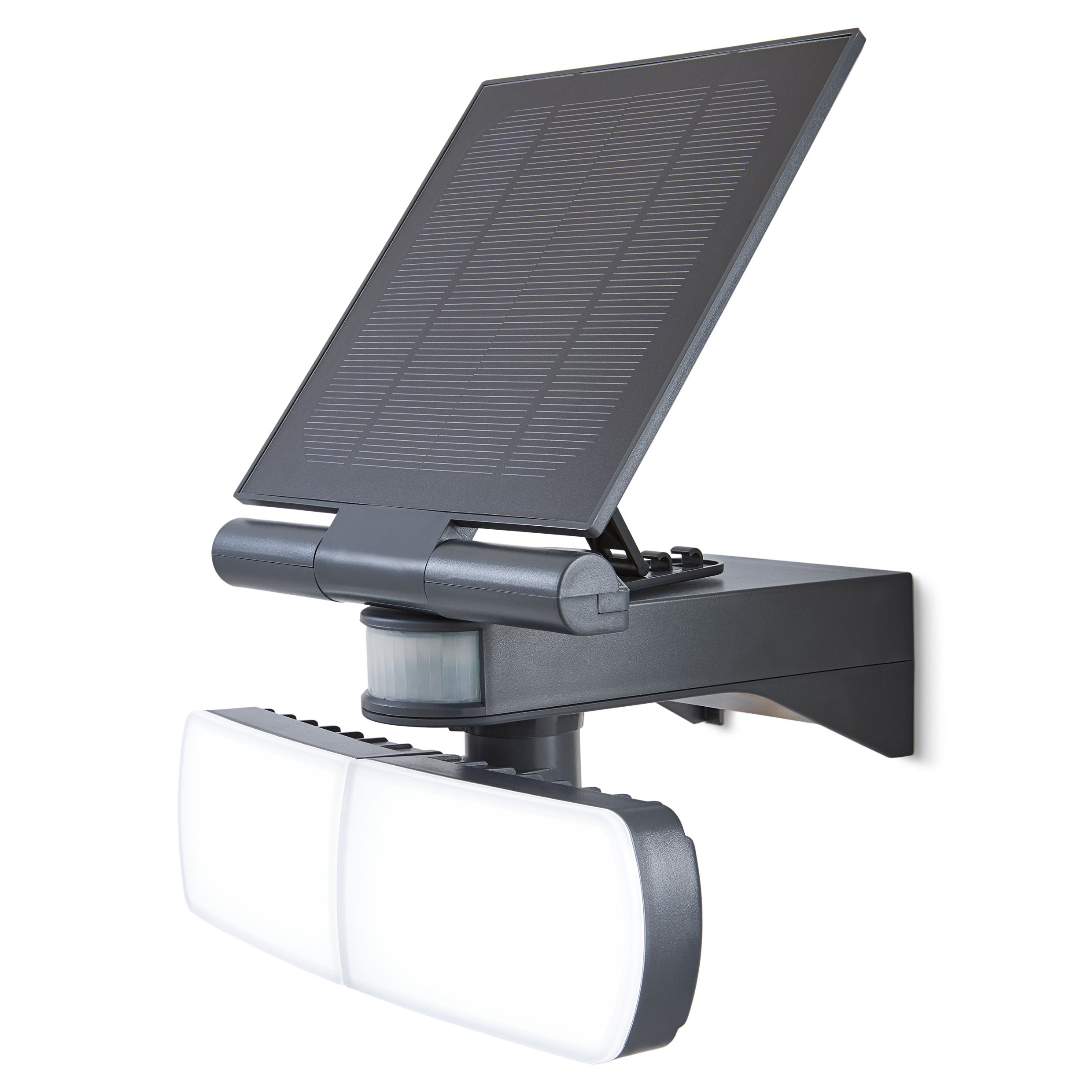 Blooma Brampton Charcoal grey Solar-powered LED PIR Motion sensor ...