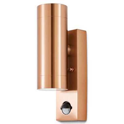Blooma Candiac Adjustable Copper effect Mains-powered LED Outdoor Wall ...