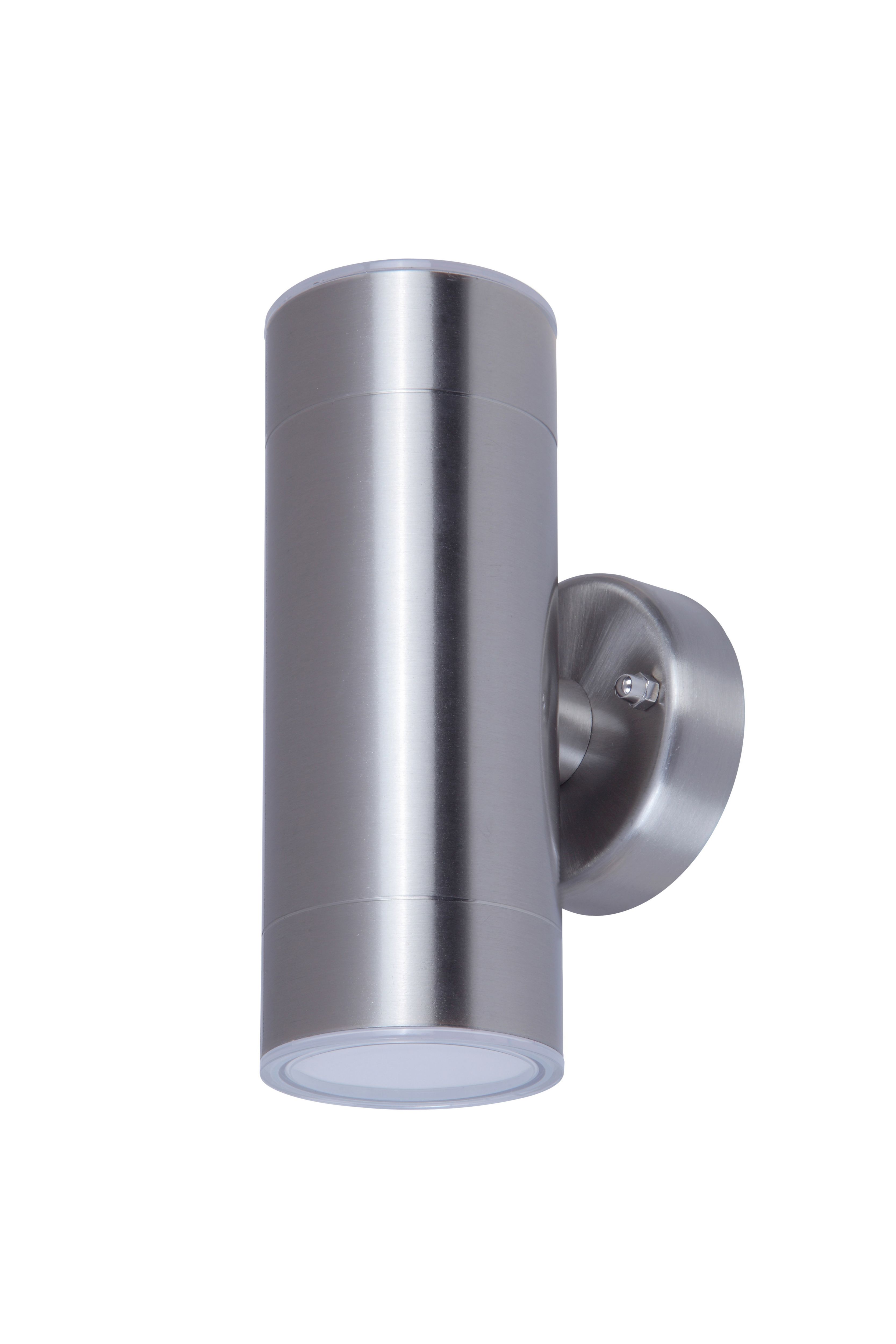 Blooma Candiac Grey Silver effect Mains-powered LED Outdoor Wall light ...