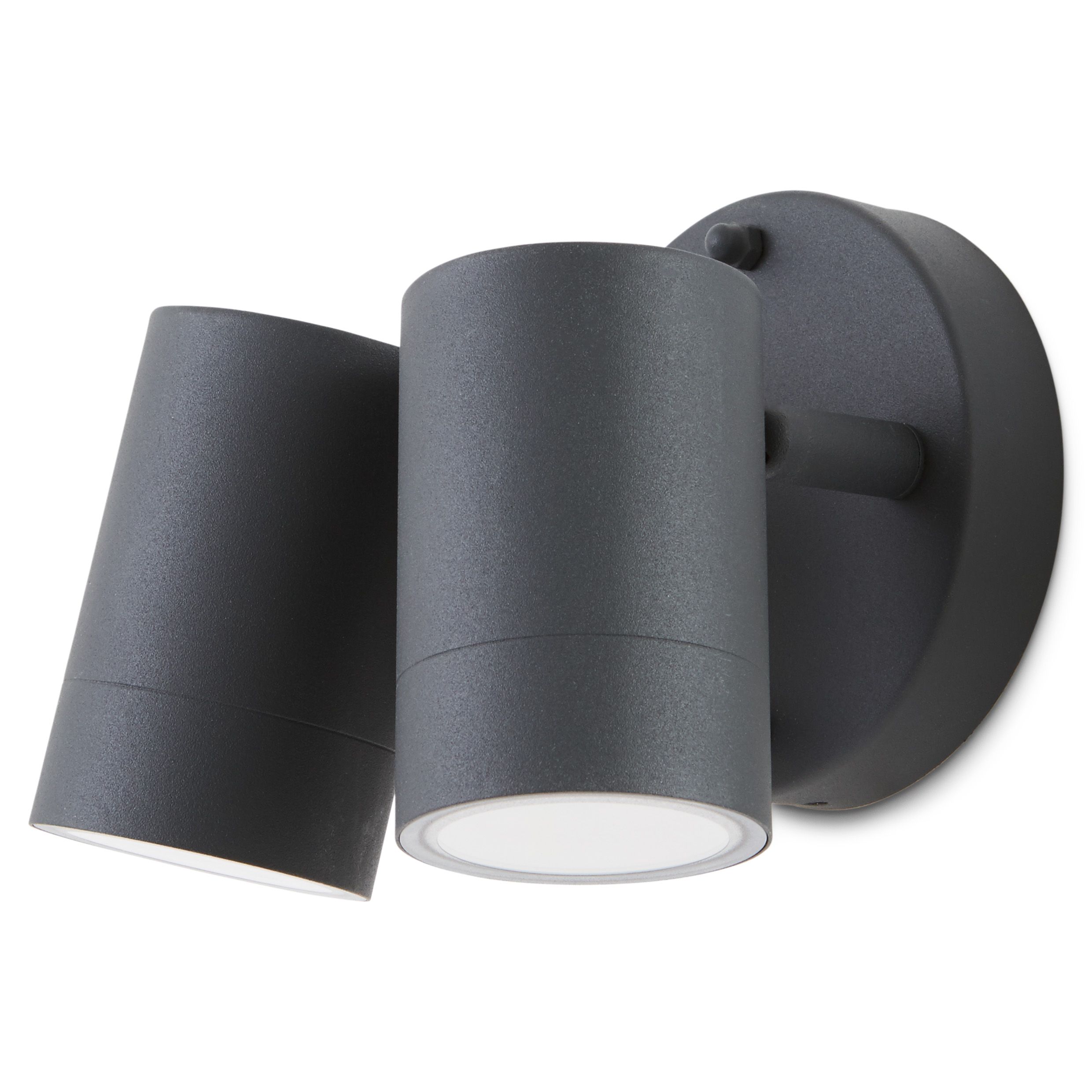 Blooma Candiac Matt Charcoal grey Mains-powered LED Outdoor Wall light ...