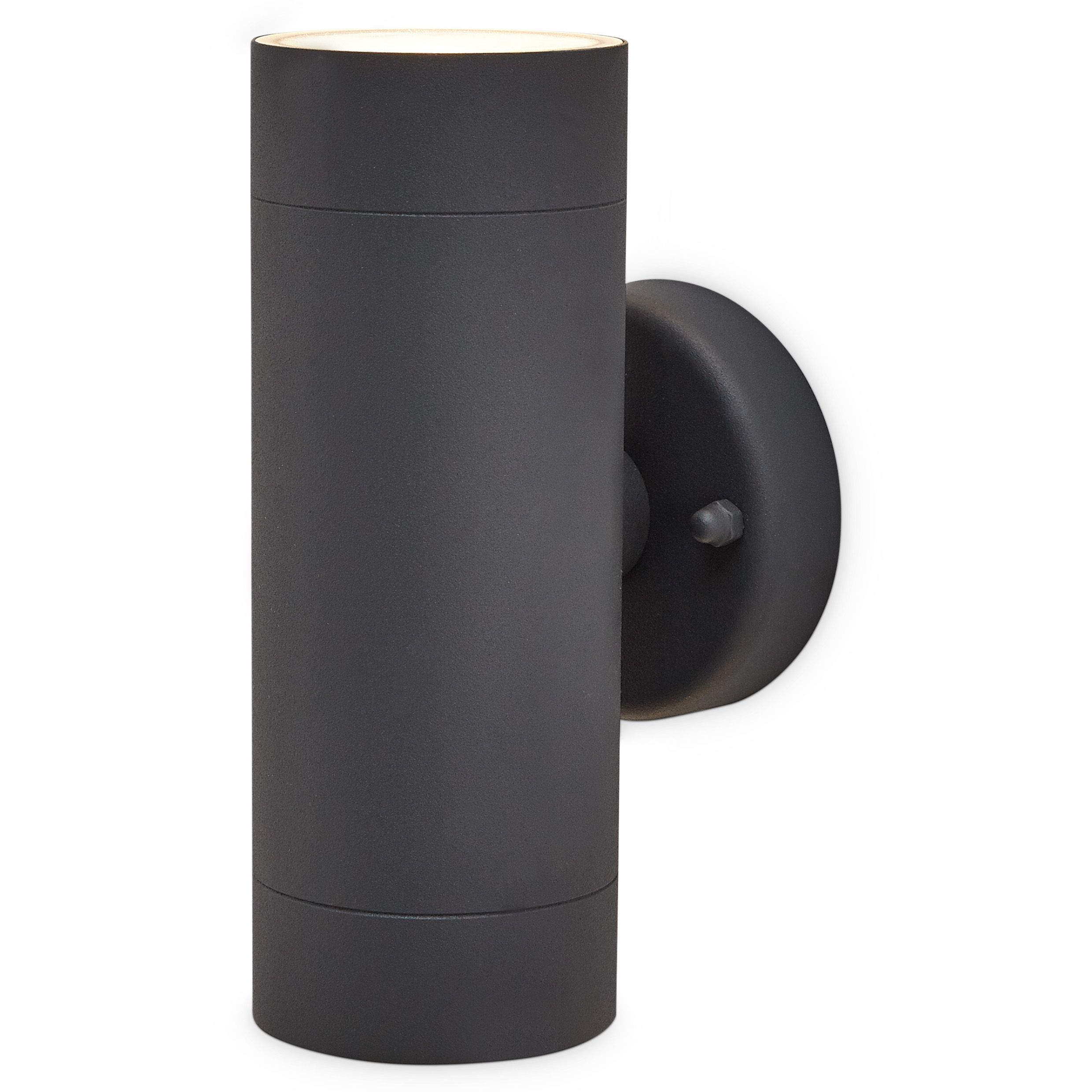 Blooma Candiac Matt Charcoal grey Mains-powered LED Outdoor Wall light ...
