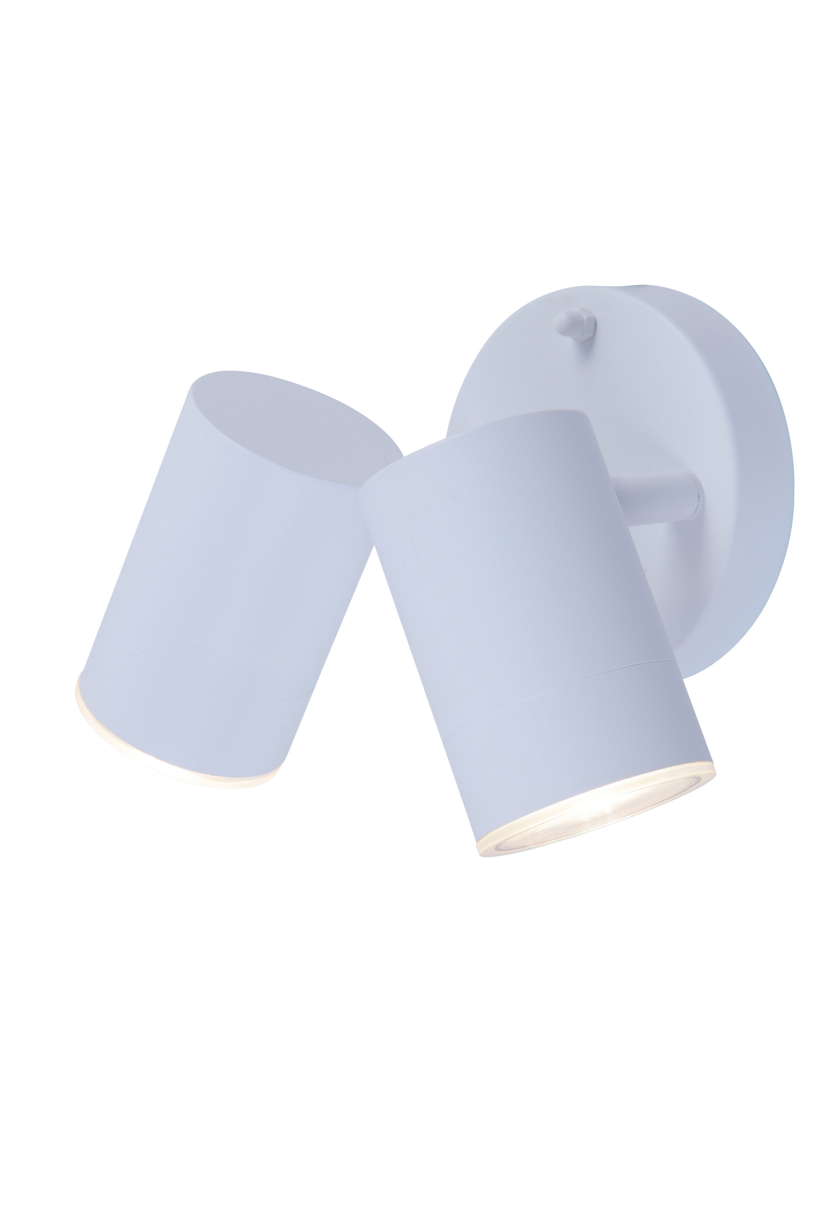 Blooma Candiac Matt White Mains-powered LED Outdoor Double Wall light 380lm
