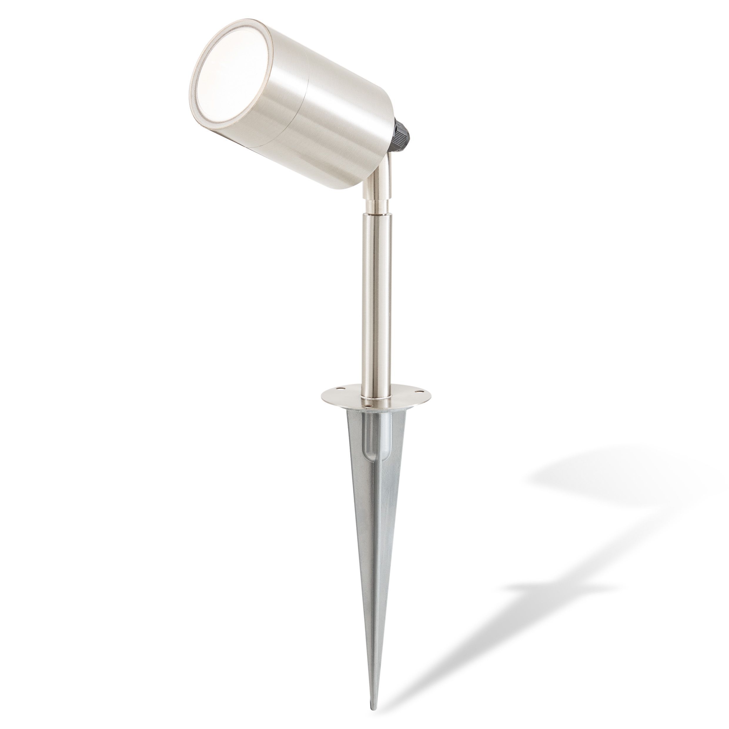 Blooma Candiac Silver effect LED Outdoor Spike light (D)60mm | DIY at B&Q