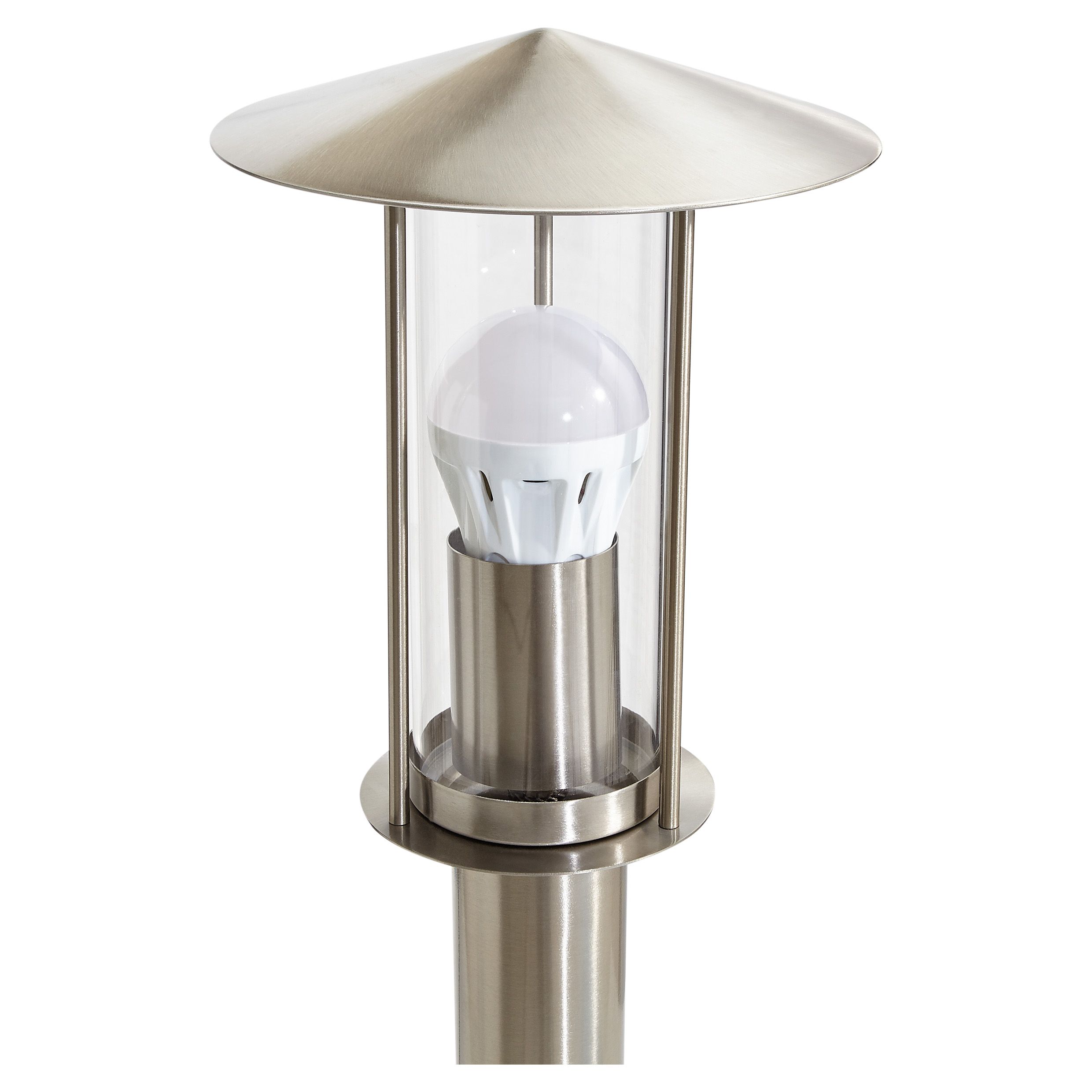 Blooma Chignik Silver effect Mains-powered 1 lamp Halogen Post light (H ...