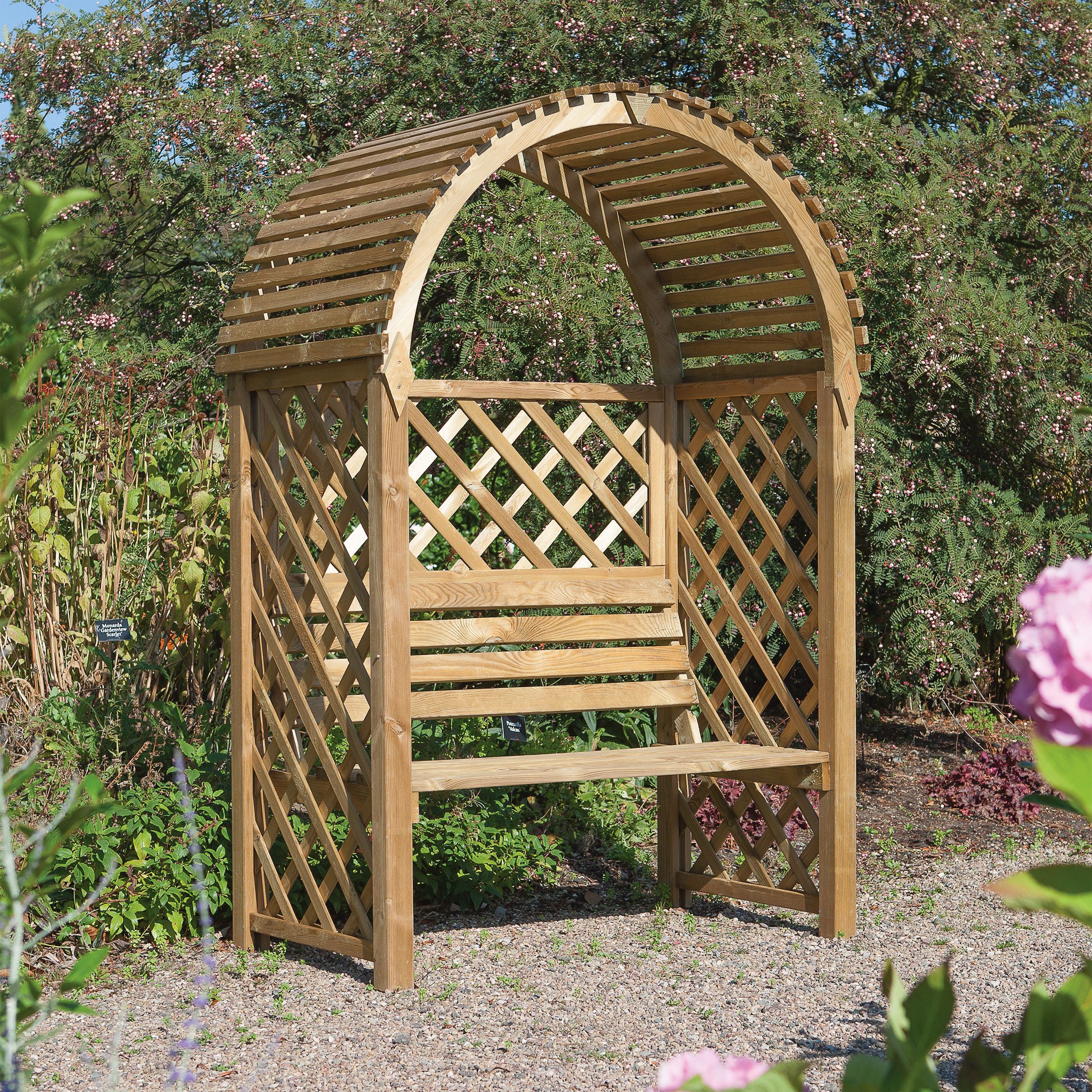 Blooma Chiltern Arbour, (H)1990mm (W)1340mm (D)800mm - Assembly service ...