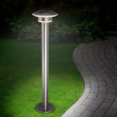Blooma Corvus Stainless steel effect Mains-powered LED Outdoor Post ...