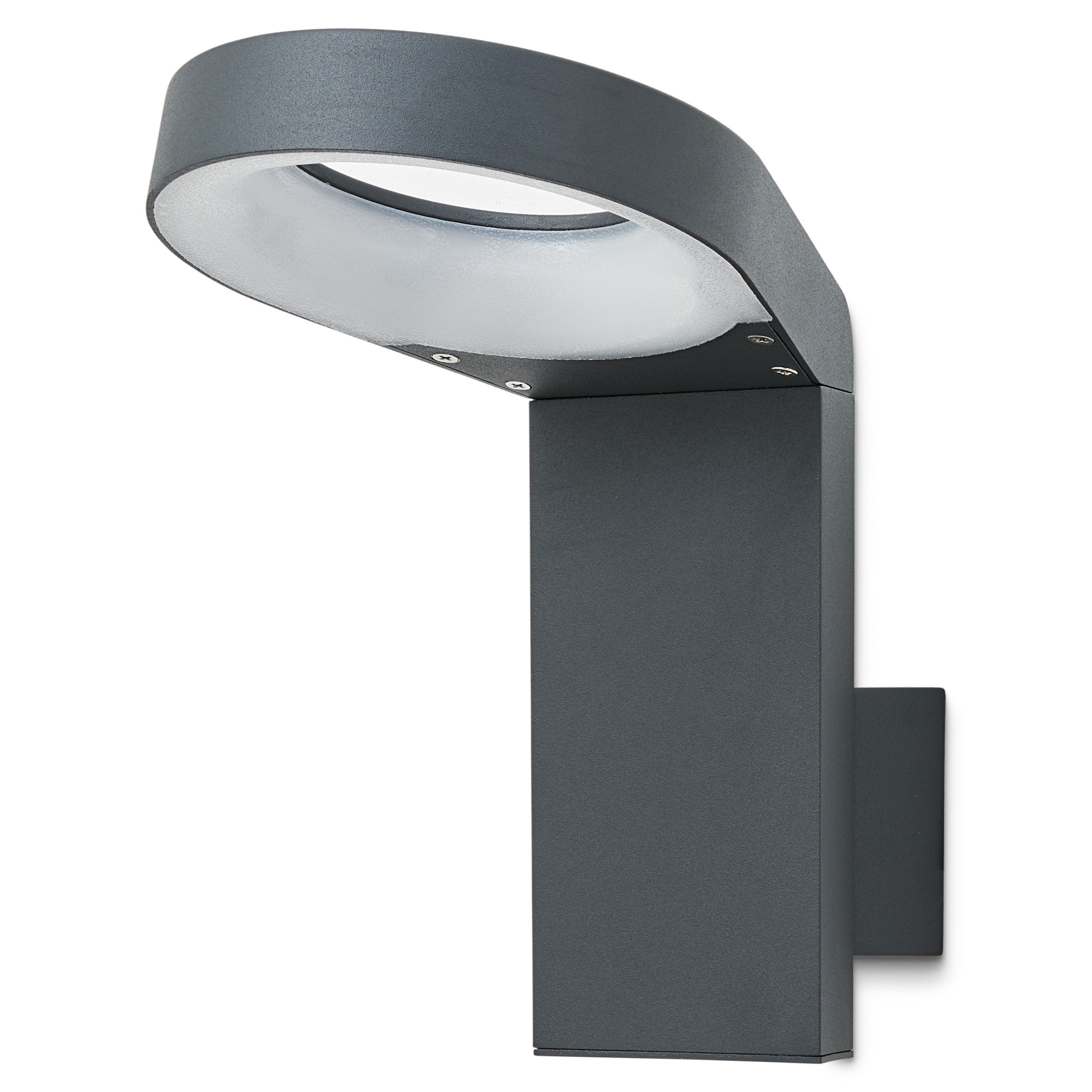 Blooma Delson Matt Charcoal grey Mains-powered LED Outdoor Wall light ...