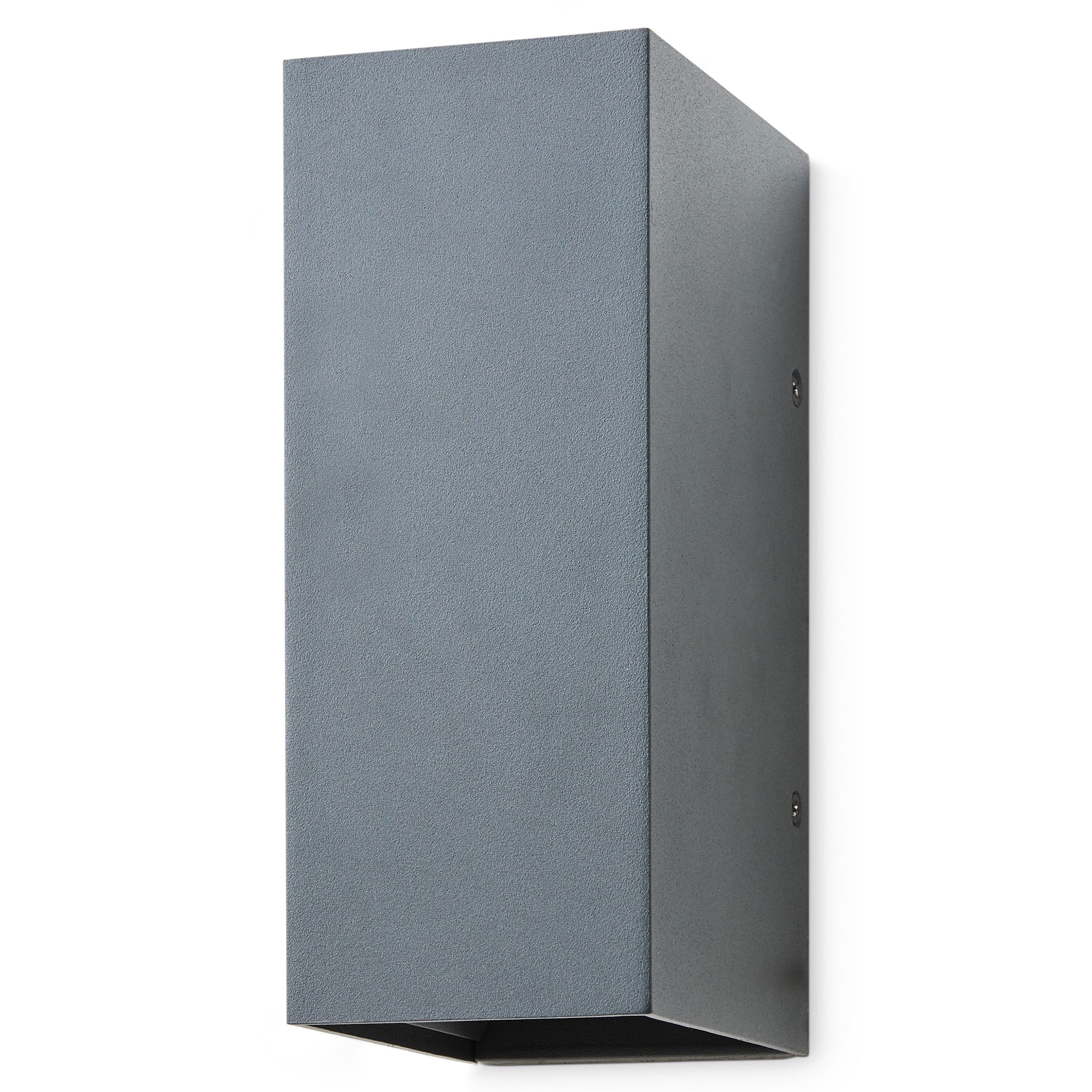 Blooma Edna Matt Charcoal grey Mains-powered LED Outdoor Wall light ...