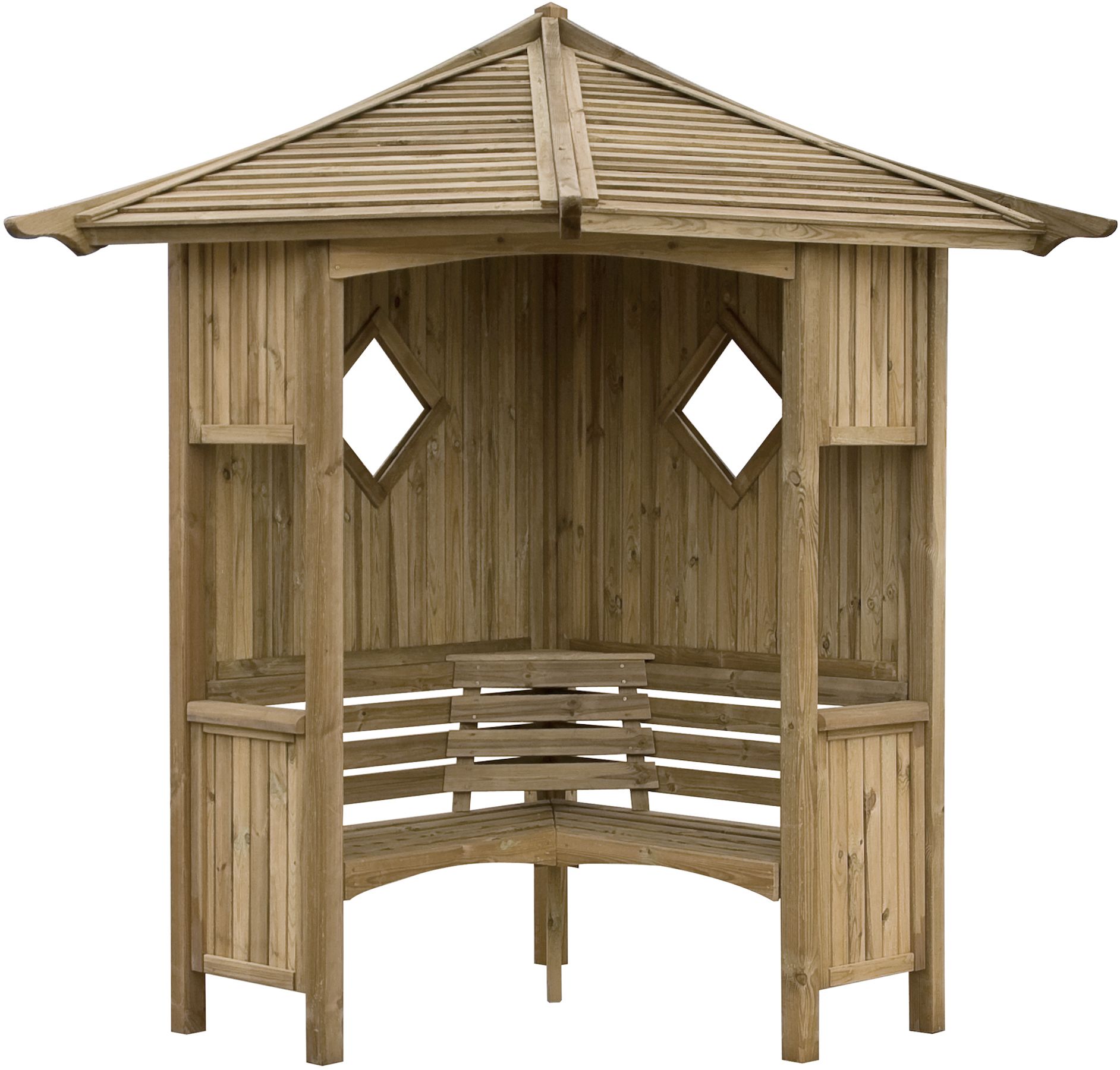 Blooma Elegant Corner arbour, (H)2500mm (W)1730mm (D)1730mm - Assembly ...