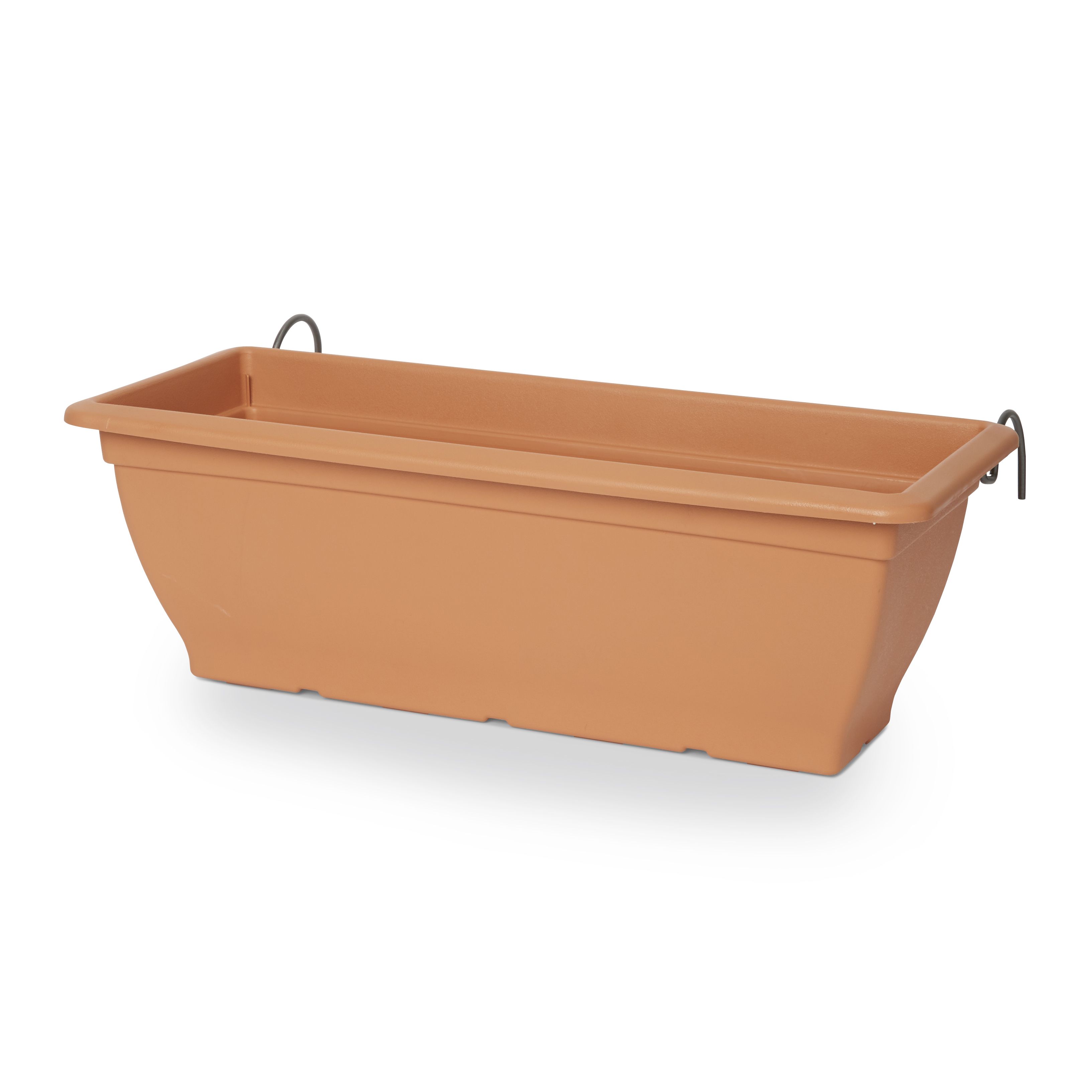 Blooma Florus Brown Plastic Bell Square Trough | DIY at B&Q