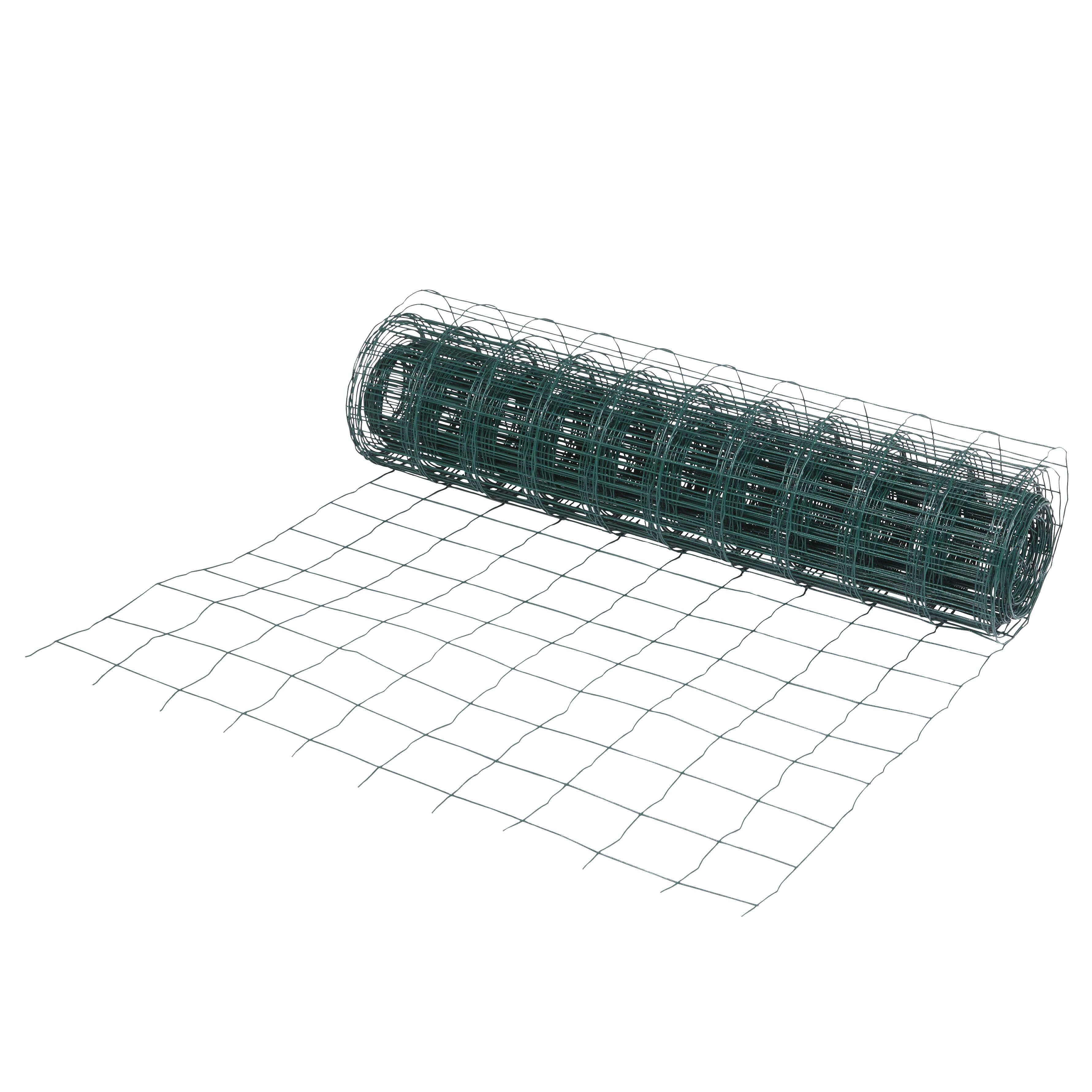 Blooma Green PVC-coated Steel Wire mesh panel, (L)20m (H)1m (W)1m | DIY ...
