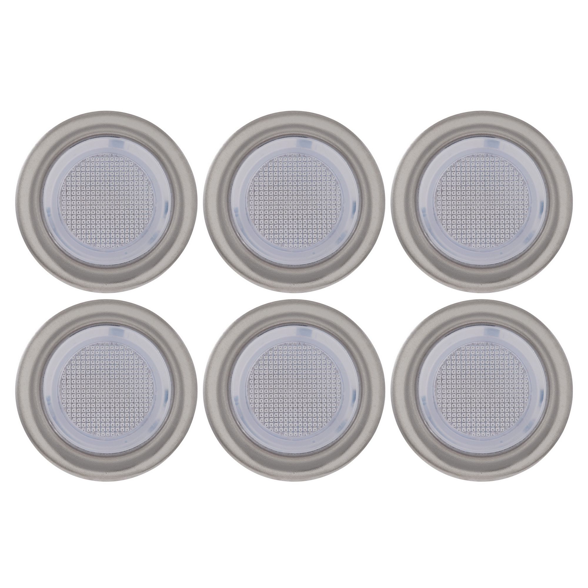 Blooma Hattan Grey Silver effect Solar-powered Cool white LED Decking ...