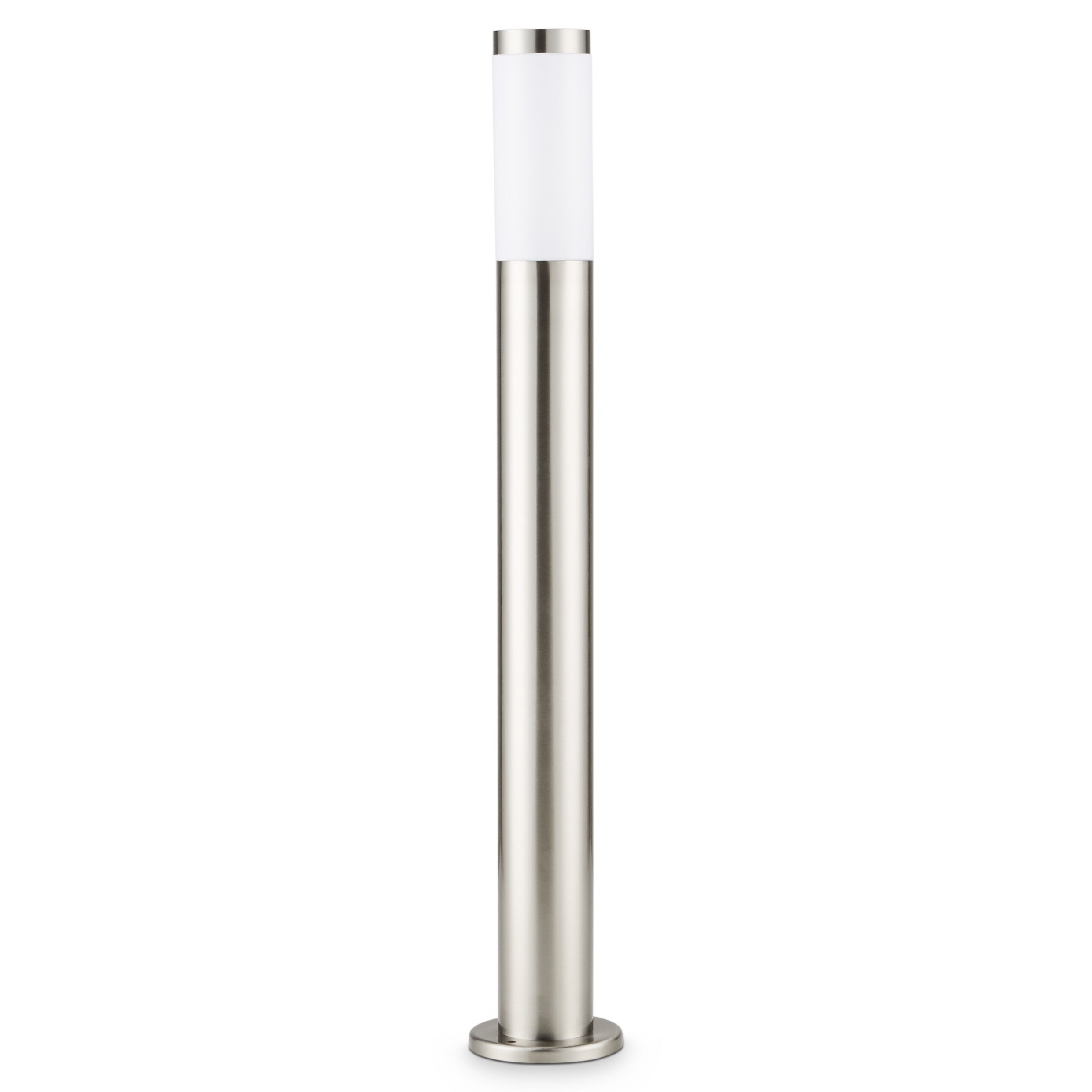 Blooma Hollis Silver effect Mains-powered 1 lamp Halogen Outdoor Post ...