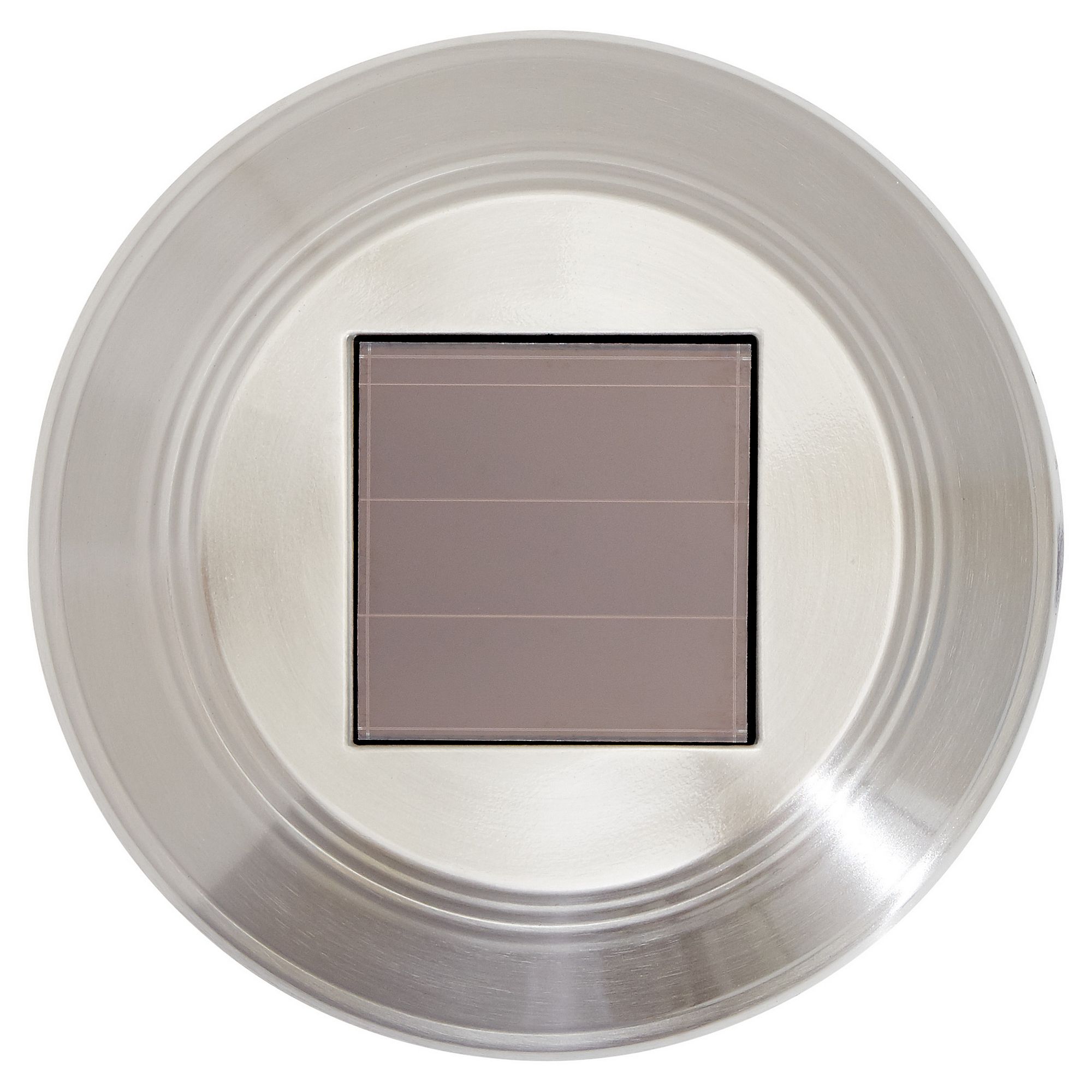 Blooma Kitmat Polished Chromé Silver effect Solar-powered LED Outdoor ...