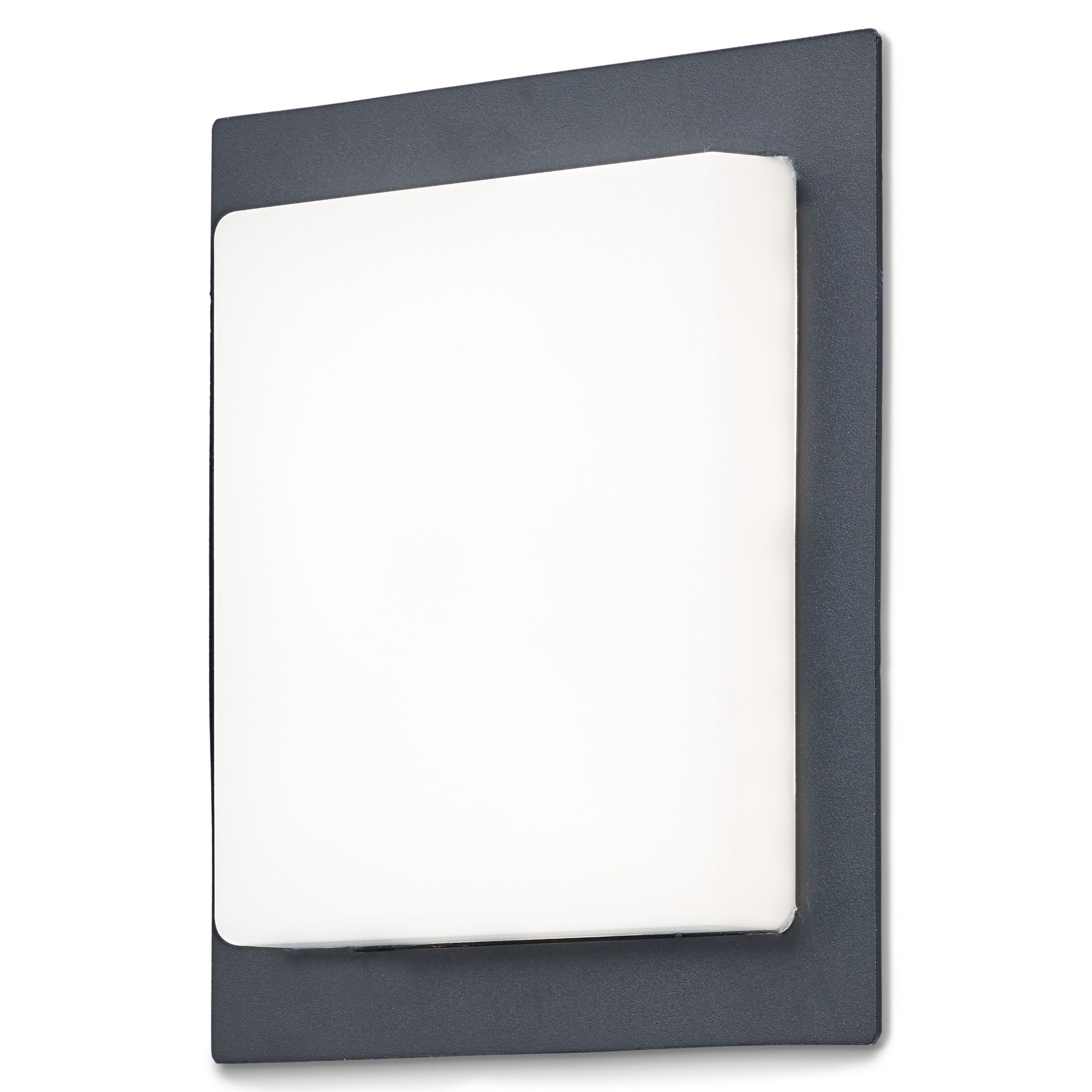 Blooma Lutak Matt Charcoal grey Mains-powered LED Outdoor Wall light 700lm