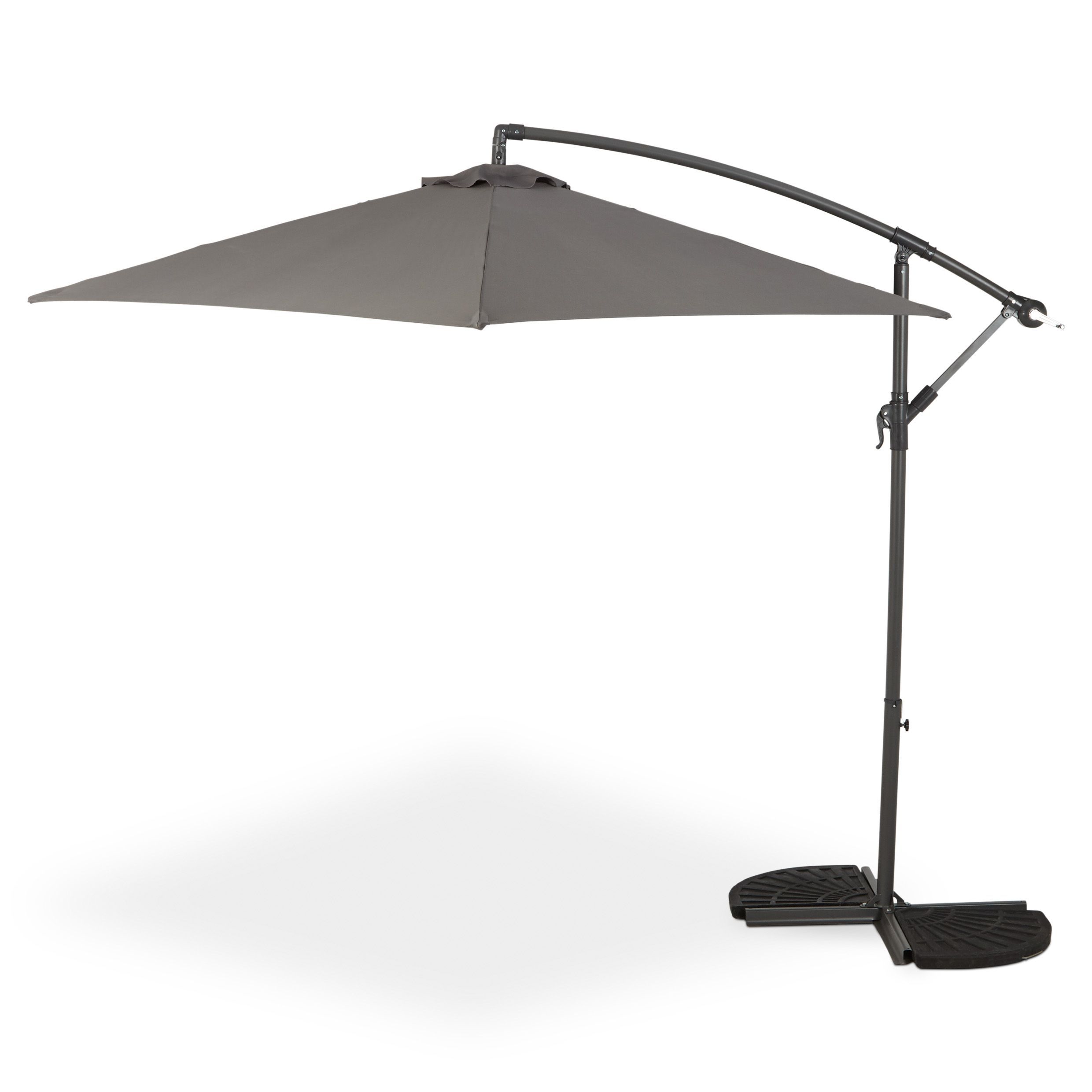 Blooma Malta (W) 2.96m (H) 2.55m Grey Cantilever parasol