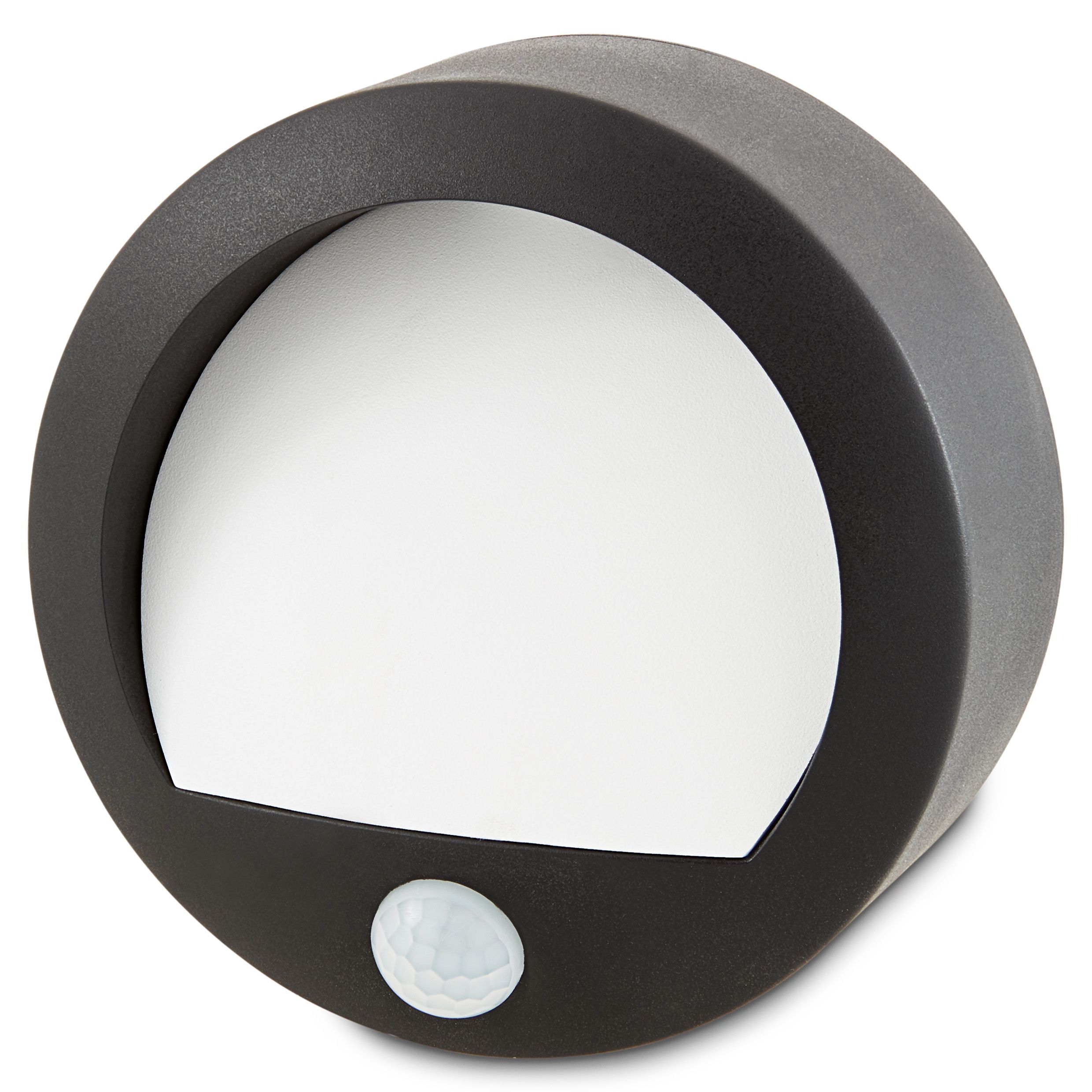 Blooma Melville Bulkhead Non-adjustable Black Battery-powered LED PIR ...