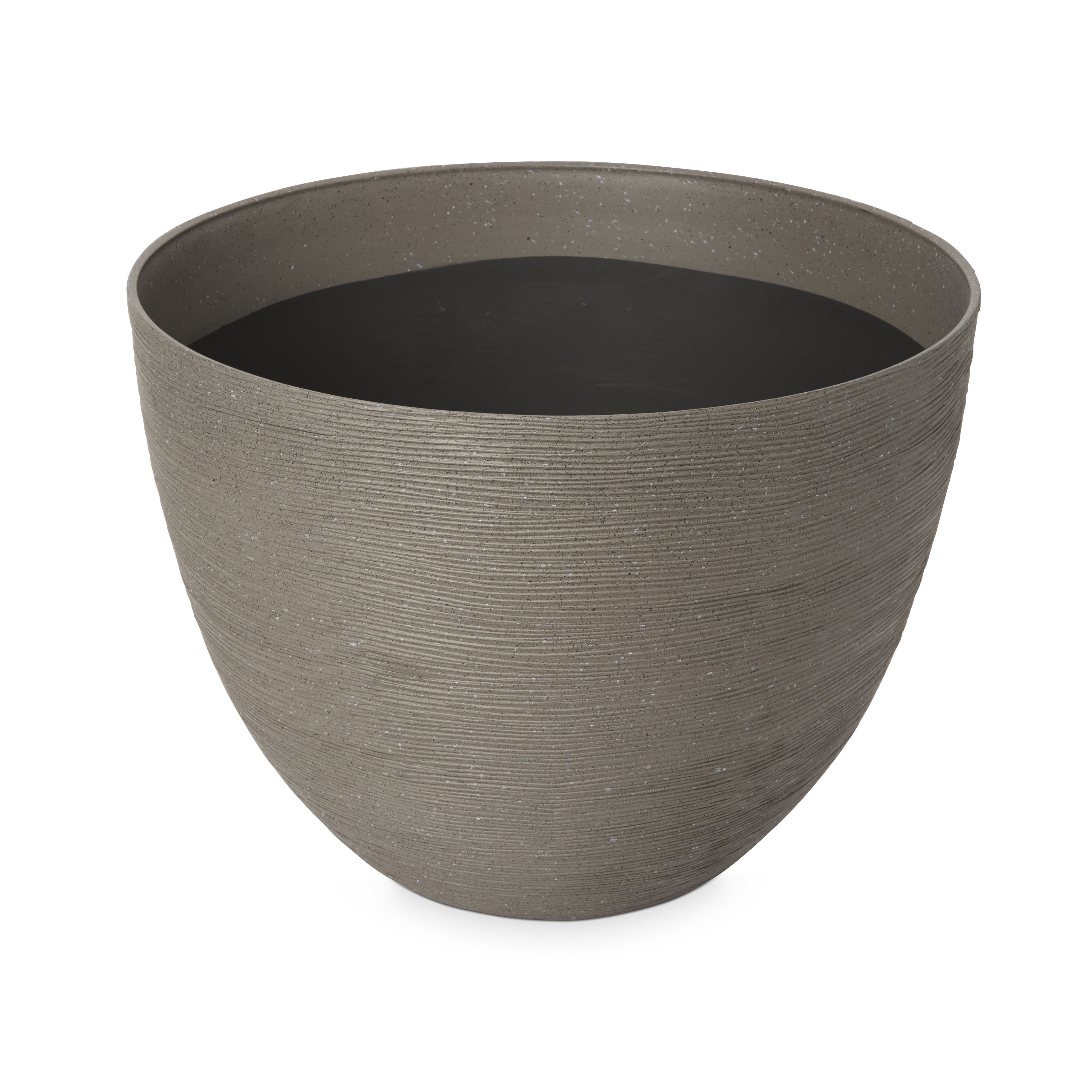 Blooma Momoka Grey Stone effect Plastic Plant pot (Dia) 50cm, (H)37cm, 52L
