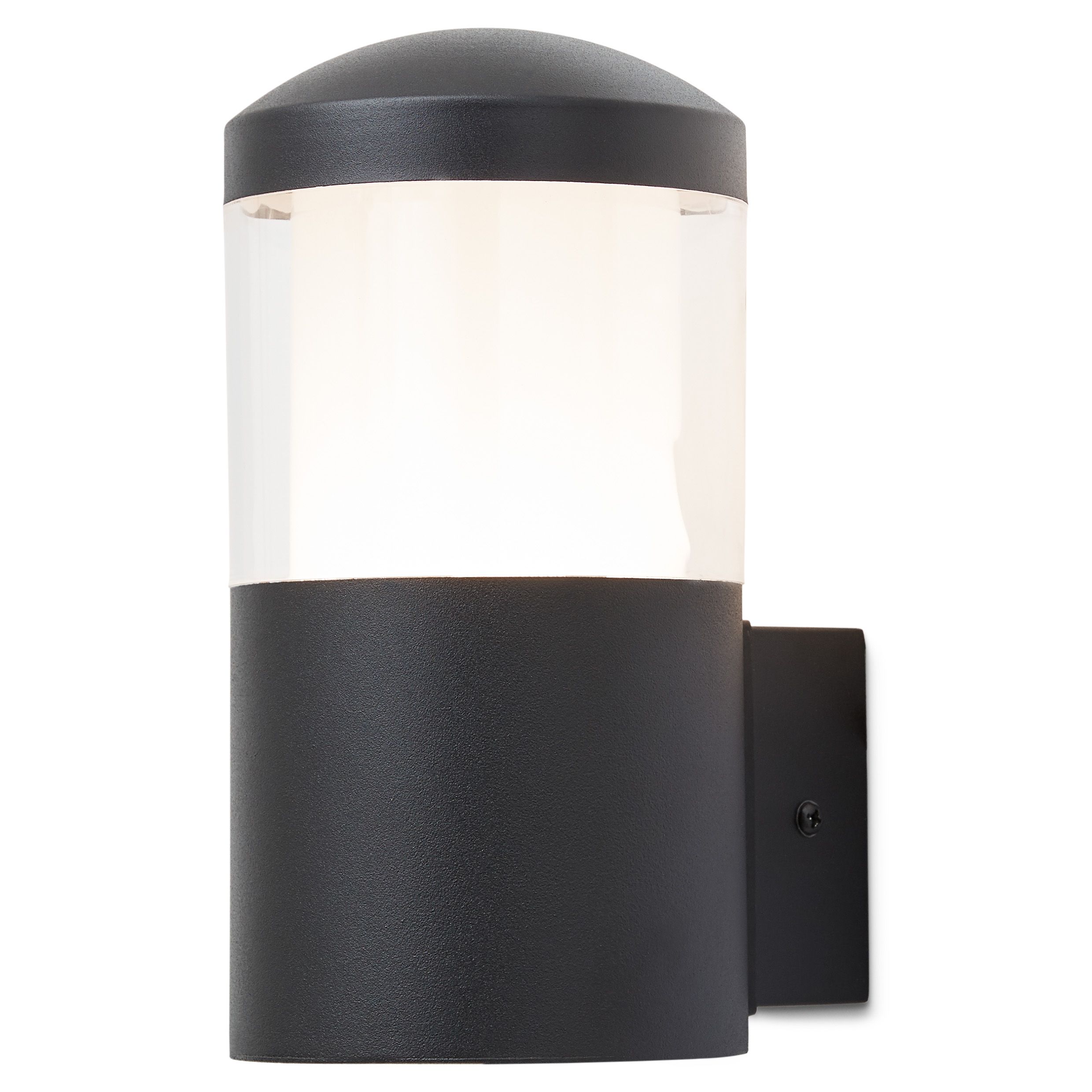 Blooma Nelchina Matt Black Mains-powered LED Outdoor Wall light 410lm