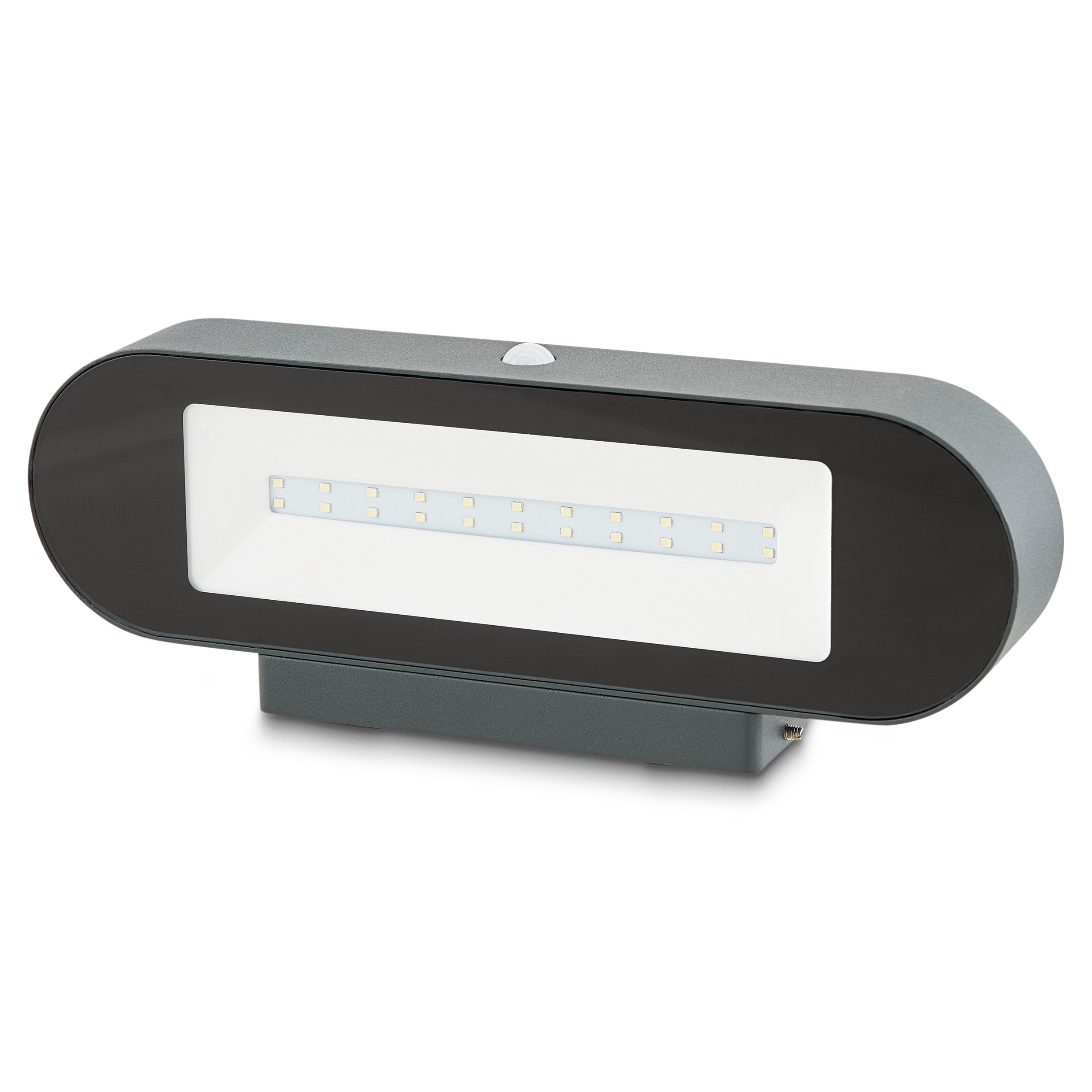 Blooma Noorvik Non-adjustable Black Solar-powered LED PIR Motion sensor ...