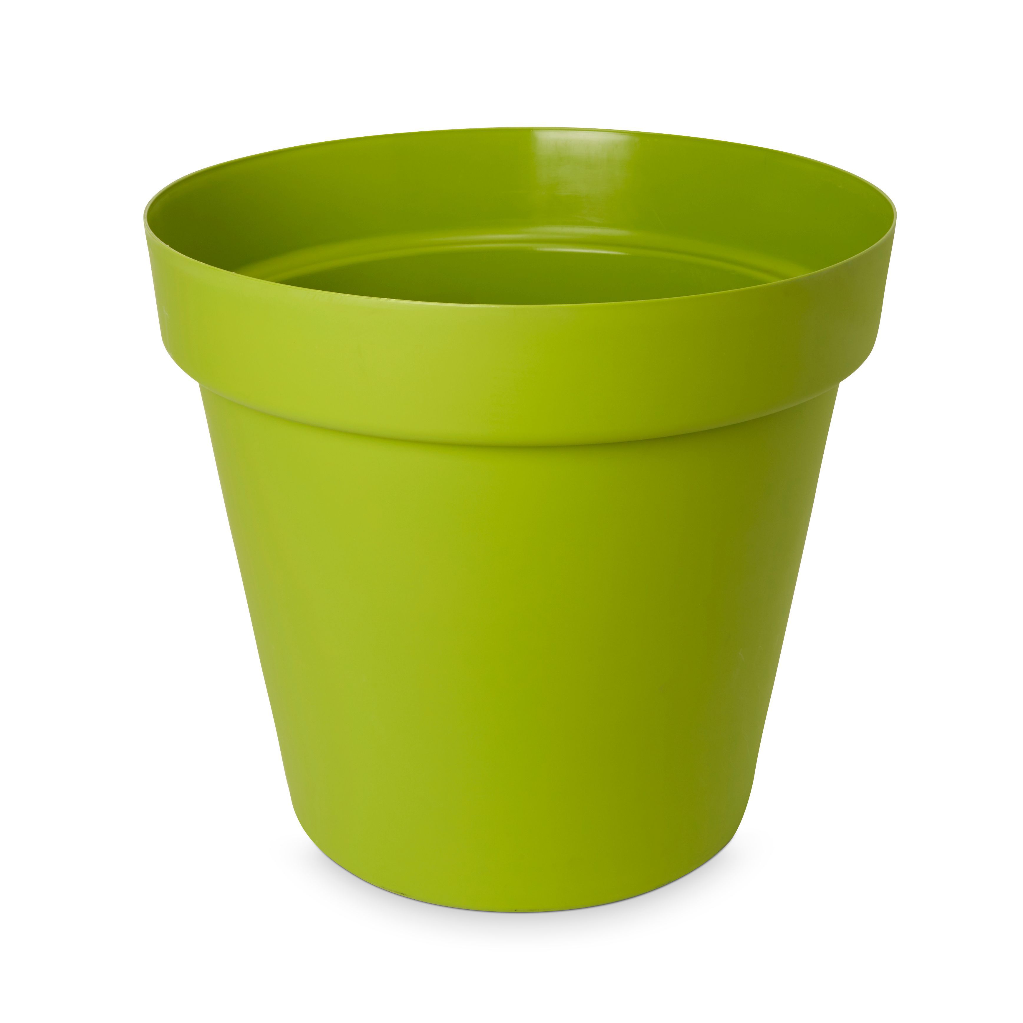 Blooma Nurgul Matt Green Plastic Round Plant pot (Dia) 20cm, (H)17.7cm, 4L