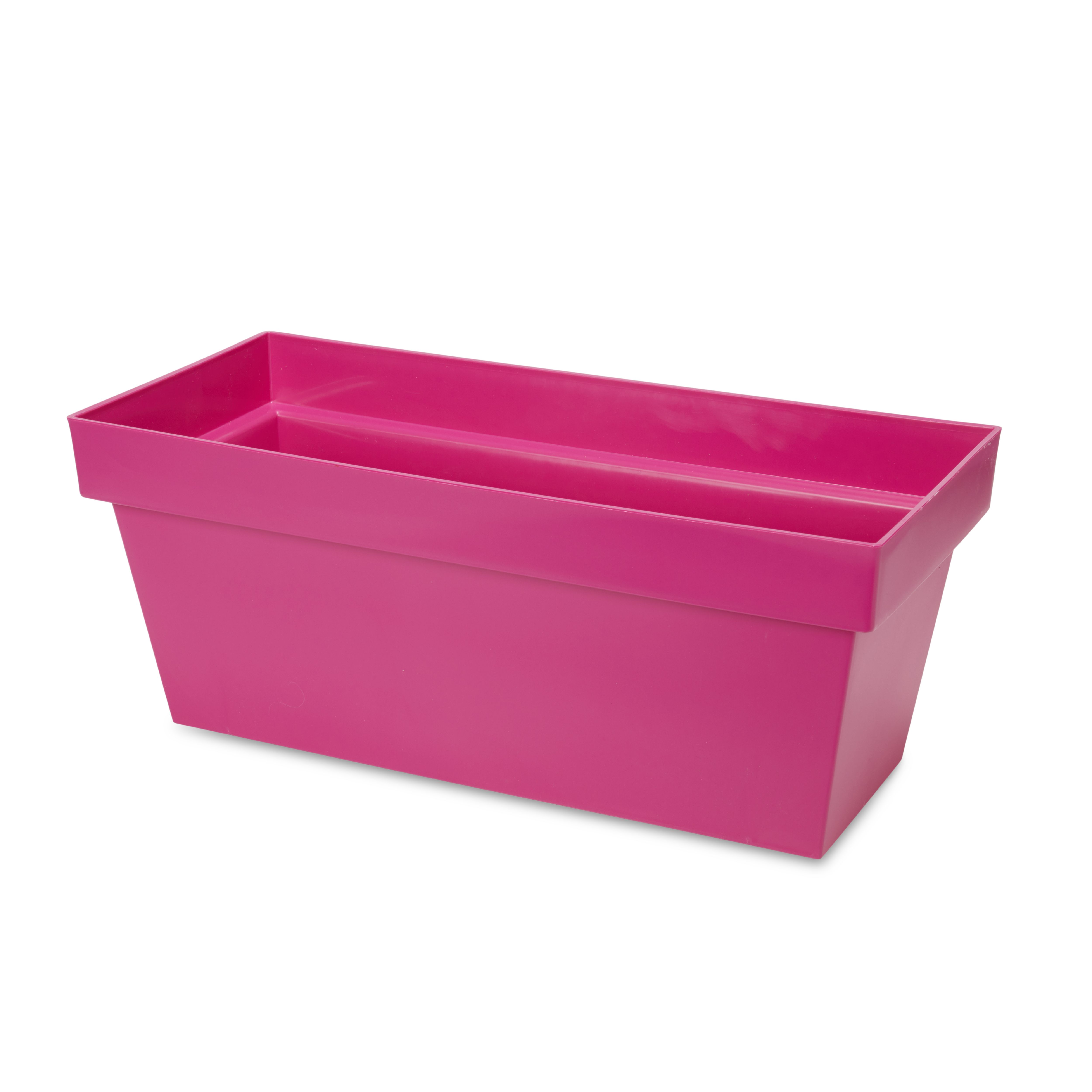 Blooma Nurgul Pink Plastic Rectangular Trough 17cm | DIY at B&Q