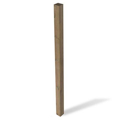 Blooma Pin Unslotted Square Wooden Fence post (H)1.8m (W)90mm