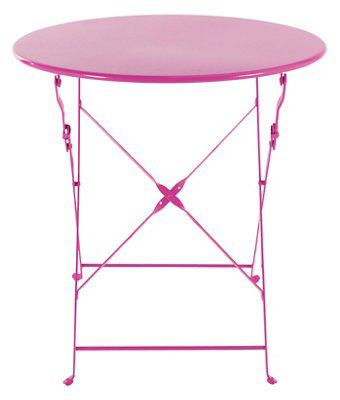 Blooma Pink Metal 2 seater Round Table | DIY at B&Q