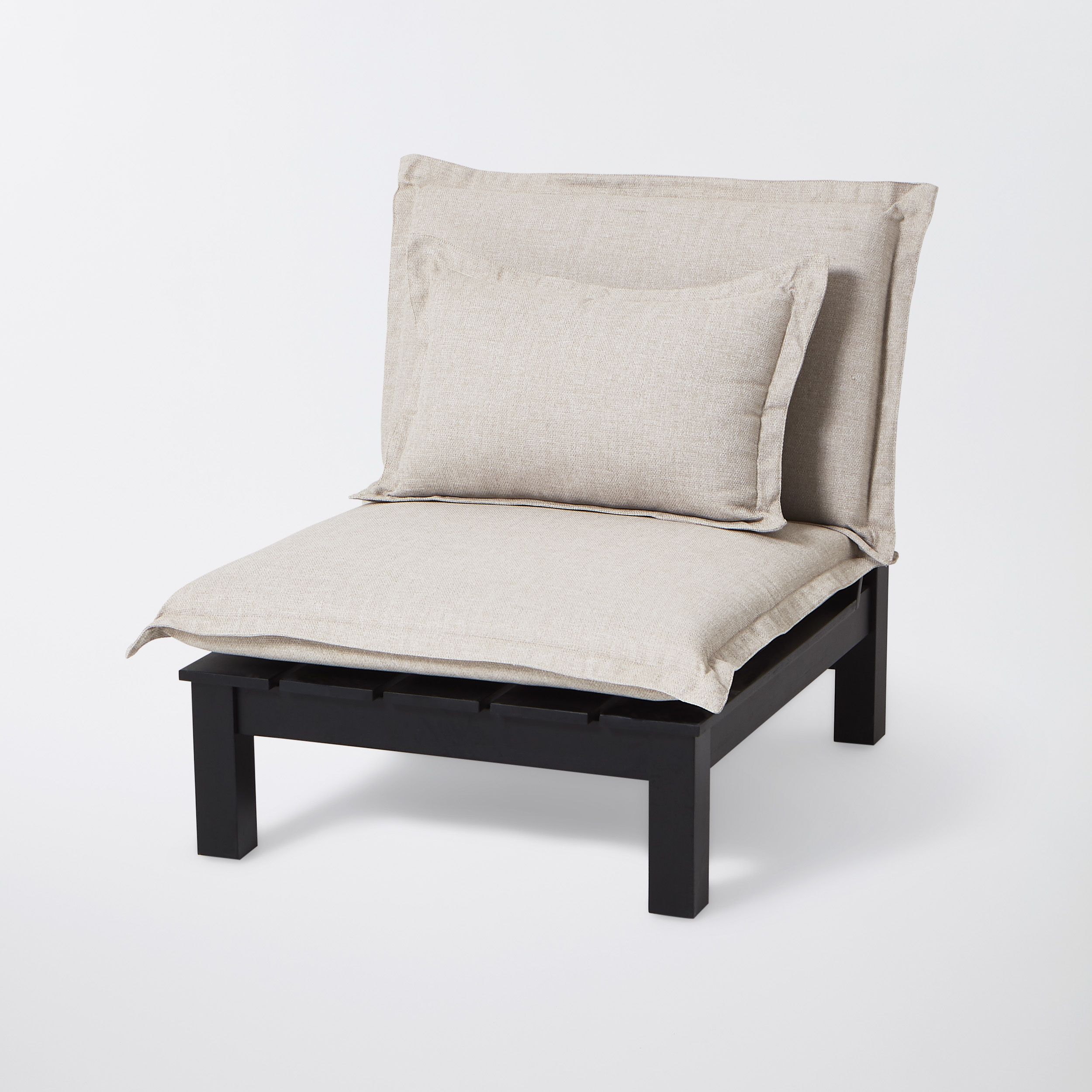 Blooma Pontine Black Wooden 4 seater Coffee set