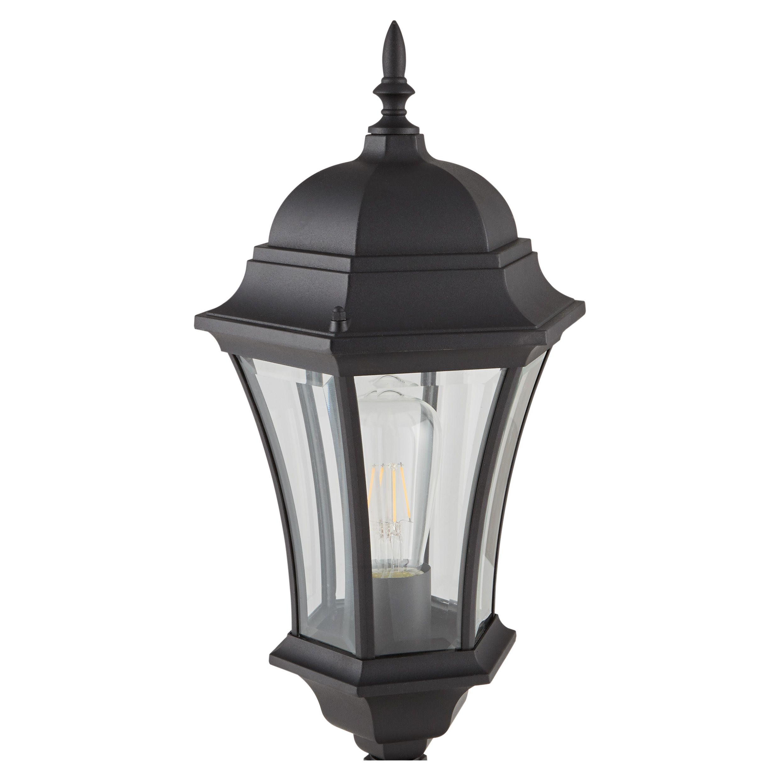 Blooma Richelieu Black Mains-powered 1 lamp Halogen 6 faces Post ...