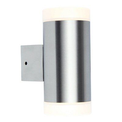 Blooma Robigo Stainless steel effect Mains-powered LED Outdoor Wall light