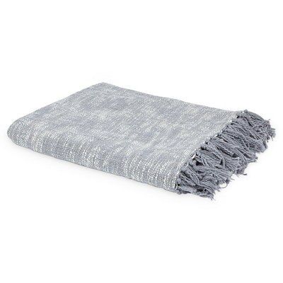 Blooma Rural Grey Diamond Woven Throw