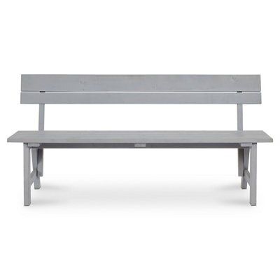 Blooma Rural Grey Wooden Bench (W)170cm (H)81cm