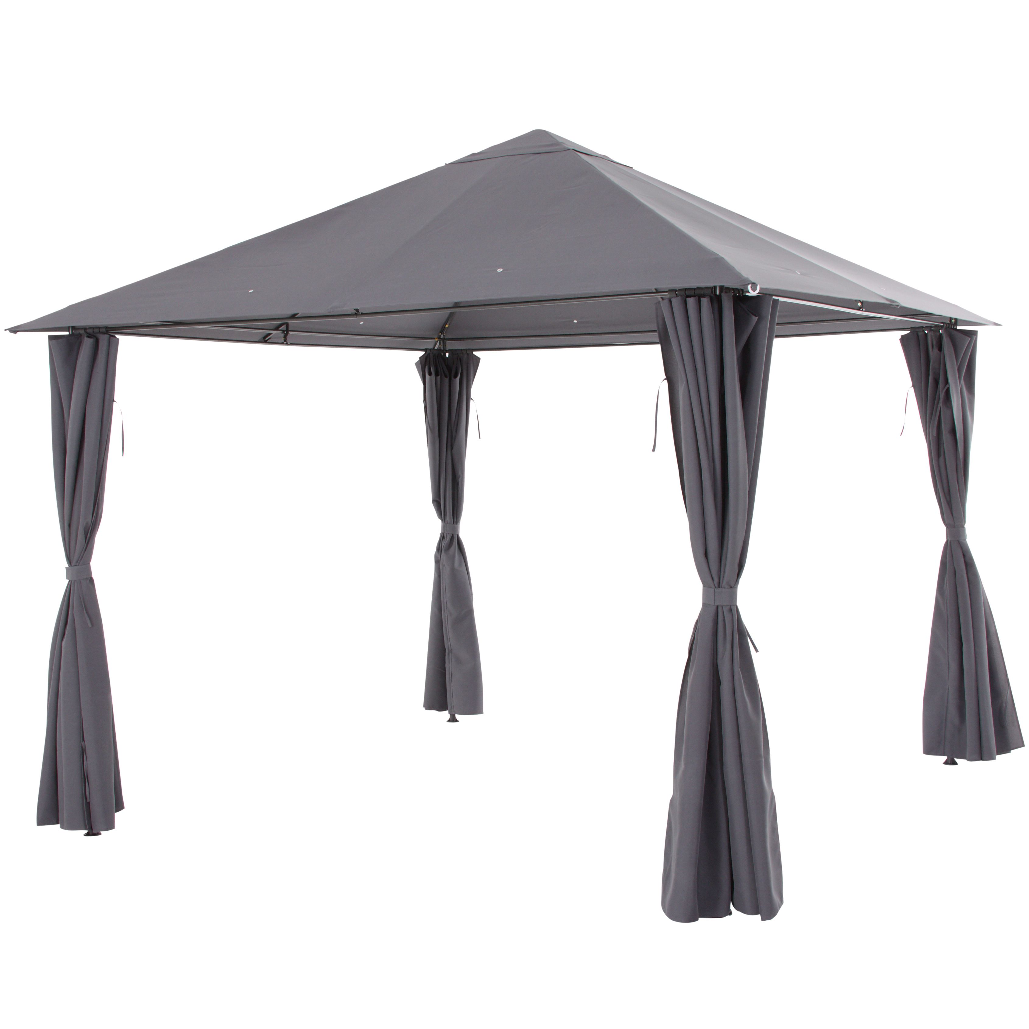 Blooma Shamal Anthracite Square Gazebo tent (H) 2.7m (W) 3m (D) 3m at B&Q