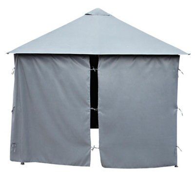 Blooma Shamal Grey Square Gazebo tent (H) 2.7m (W) 3m (D) 3m