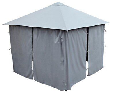 Blooma Shamal Grey Square Gazebo tent (H) 2.7m (W) 3m (D) 3m