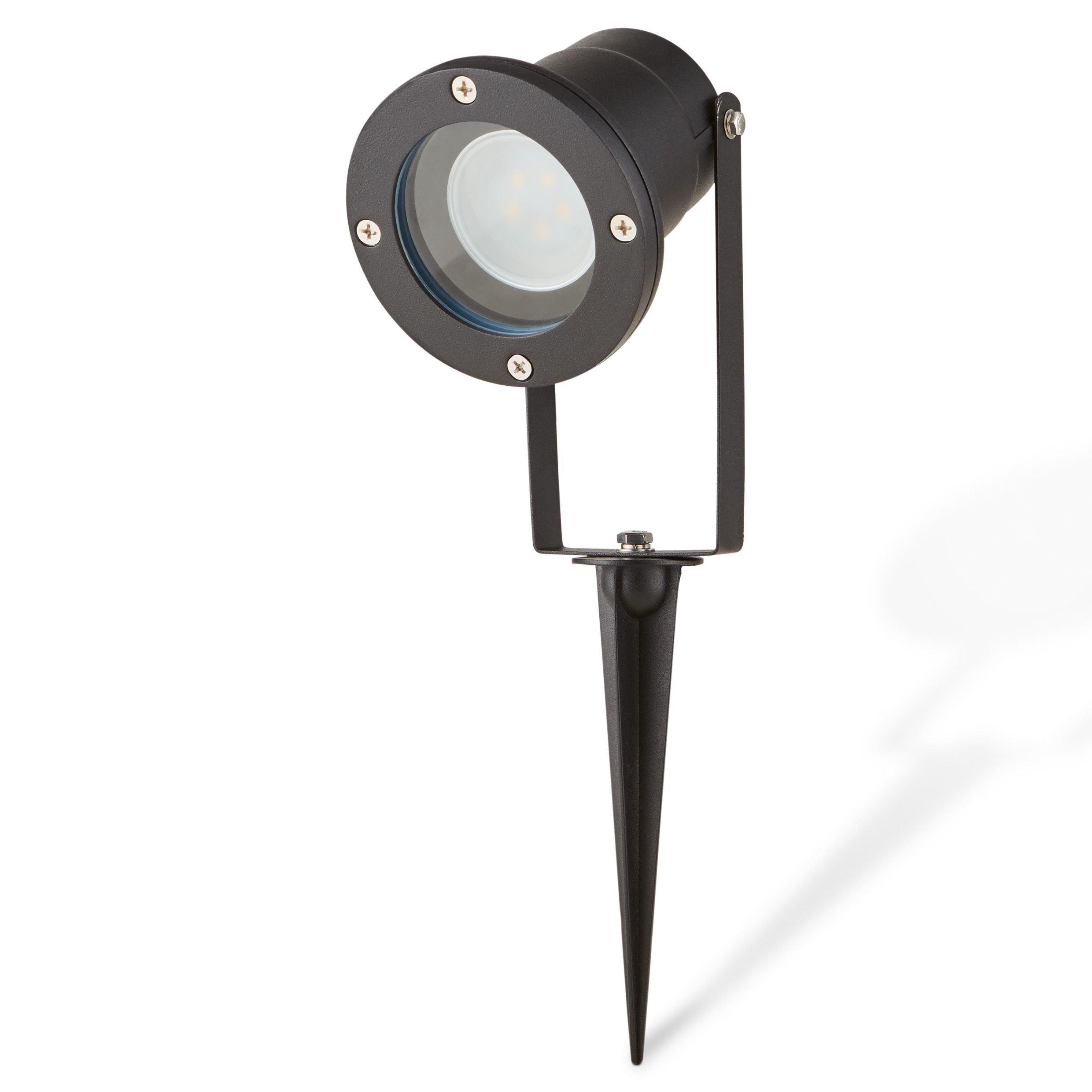 Blooma Shelby Matt Black LED Spike light (D)98mm | DIY at B&Q