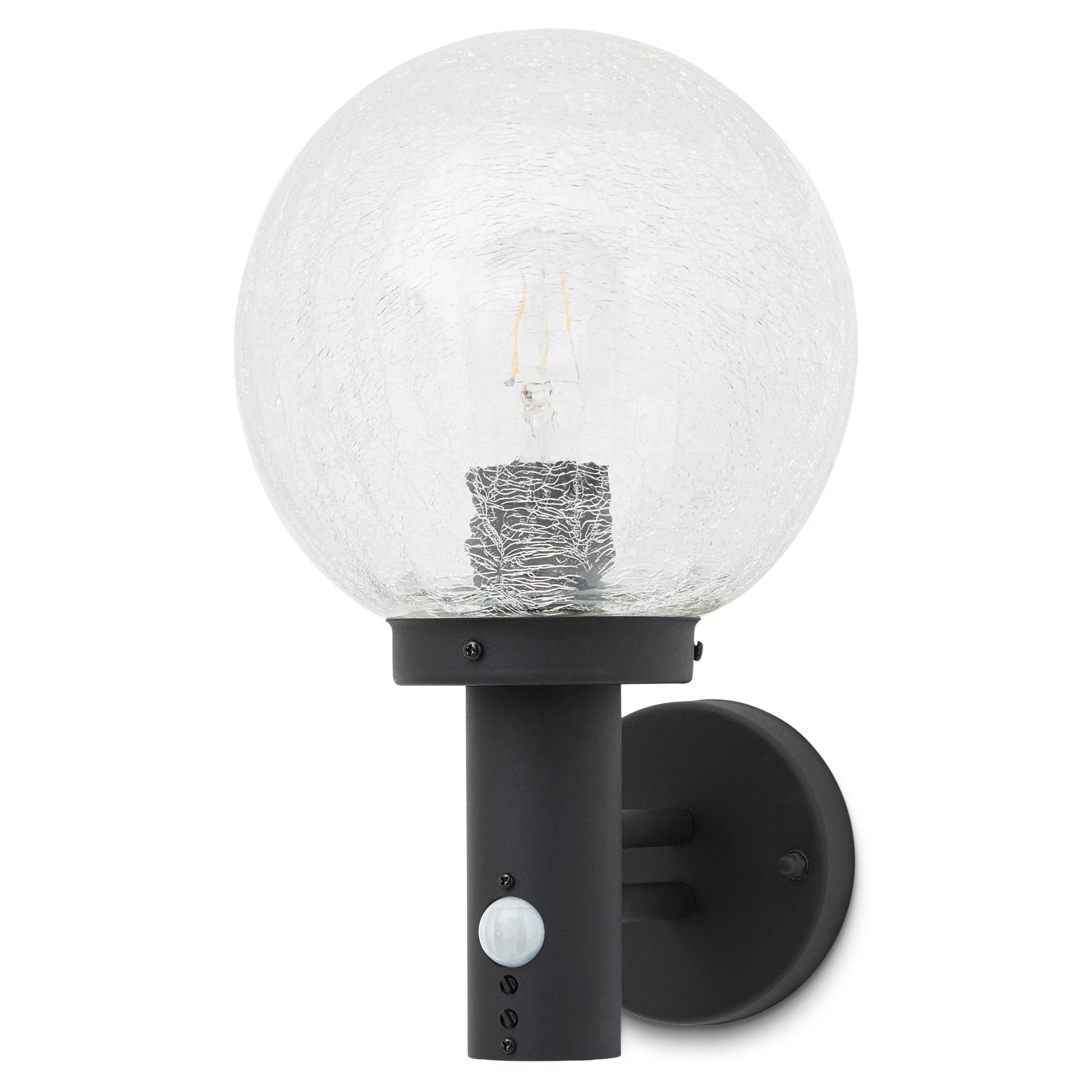 Blooma Sherbrooke Adjustable Matt Black Halogen PIR Motion sensor ...