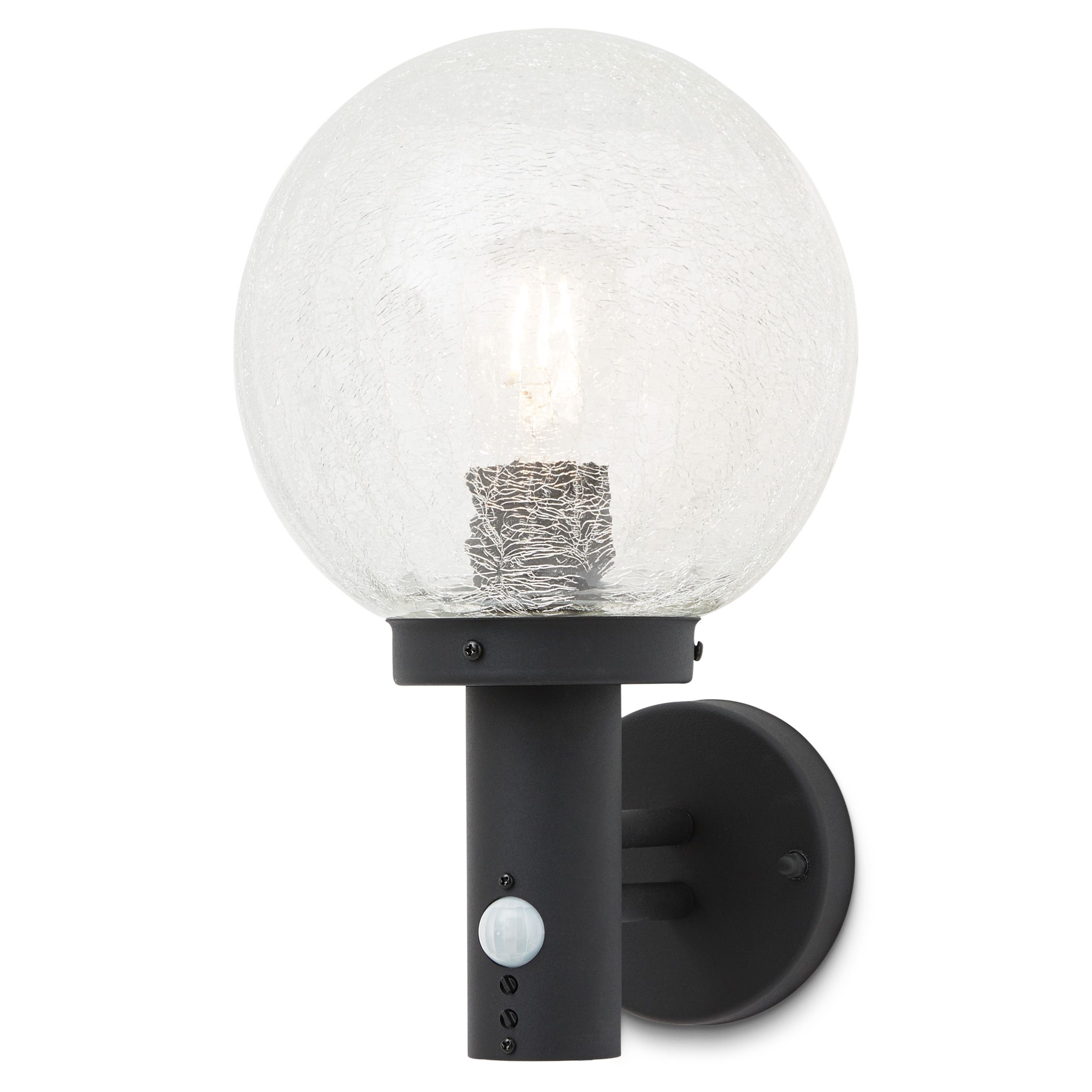 Blooma Sherbrooke Adjustable Matt Black Halogen PIR Motion sensor ...