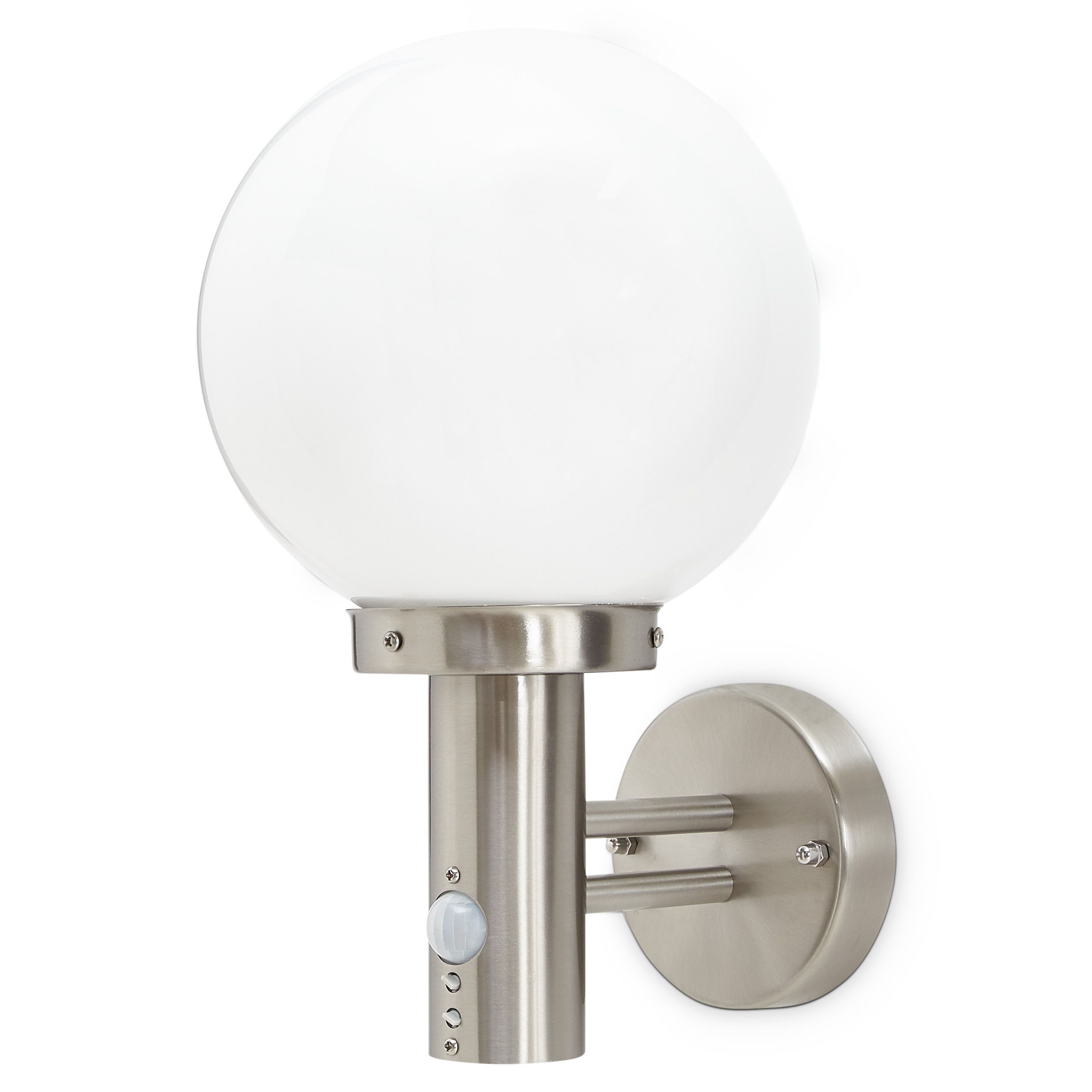 Blooma Sherbrooke Adjustable Silver effect Halogen PIR Motion sensor ...