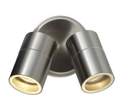 Blooma Somnus Adjustable Stainless steel effect Mains-powered LED ...