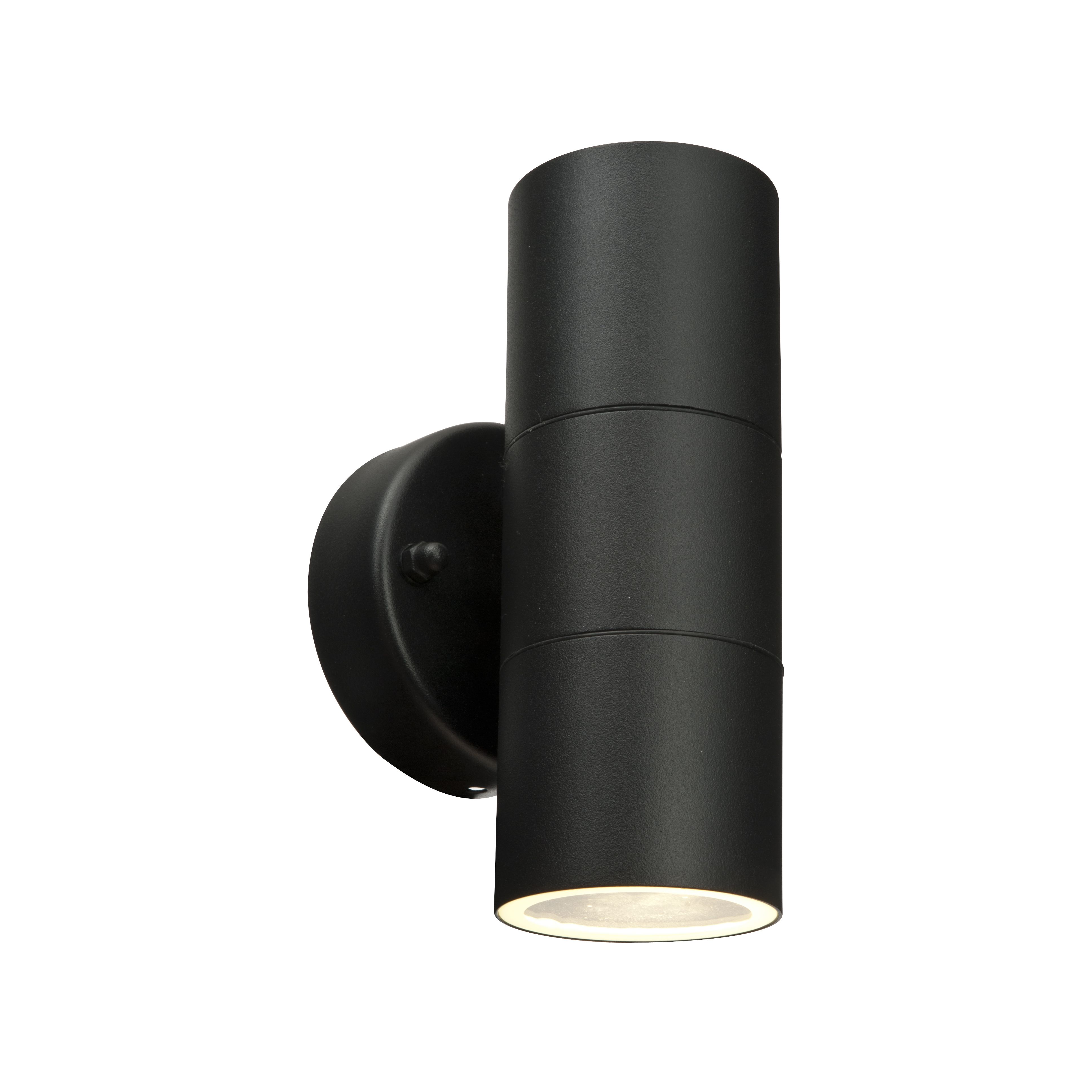Blooma Somnus Non adjustable Black Mains-powered LED Outdoor Wall light ...