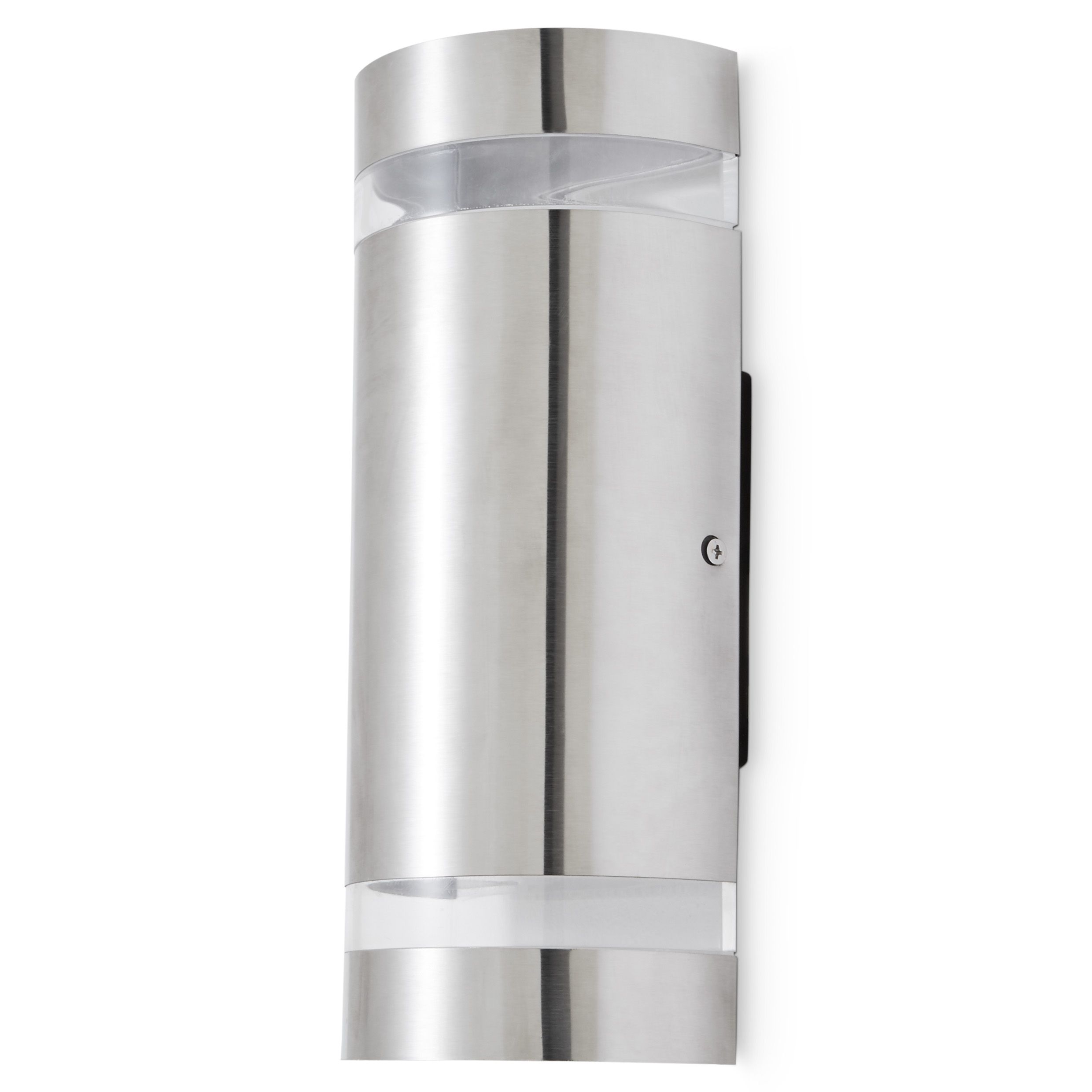Blooma Standstead Grey Silver effect Mains-powered LED Outdoor Wall ...