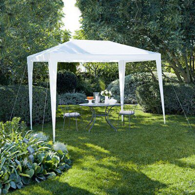 Blooma Suhali White Rectangular Gazebo, (W)3m (D)2m - Assembly required ...