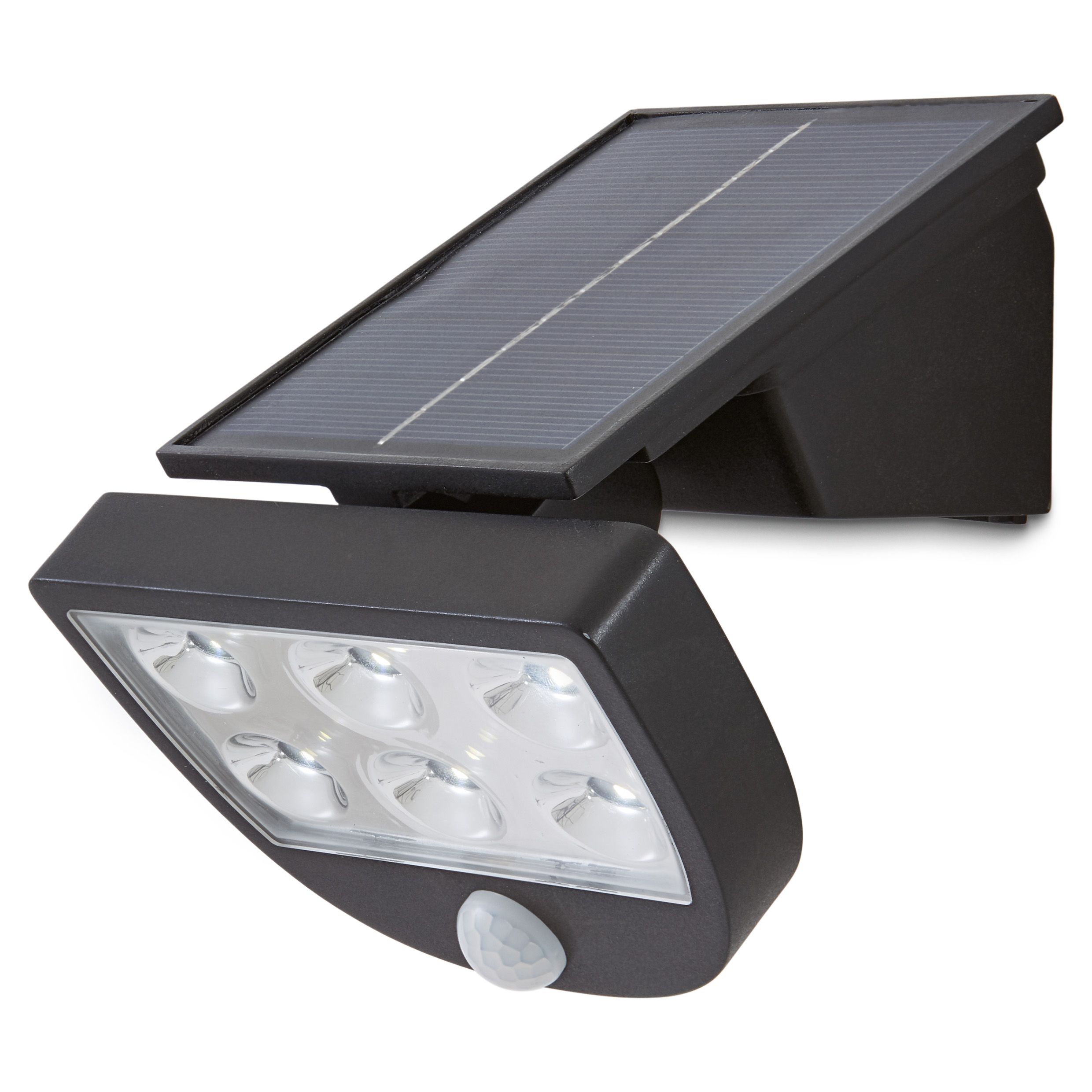 Blooma Summerside Black Solar-powered LED 3W PIR With motion sensor ...