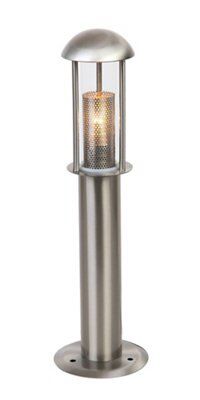 Blooma Tellumo Stainless steel effect Mains-powered 1 lamp Outdoor Post ...