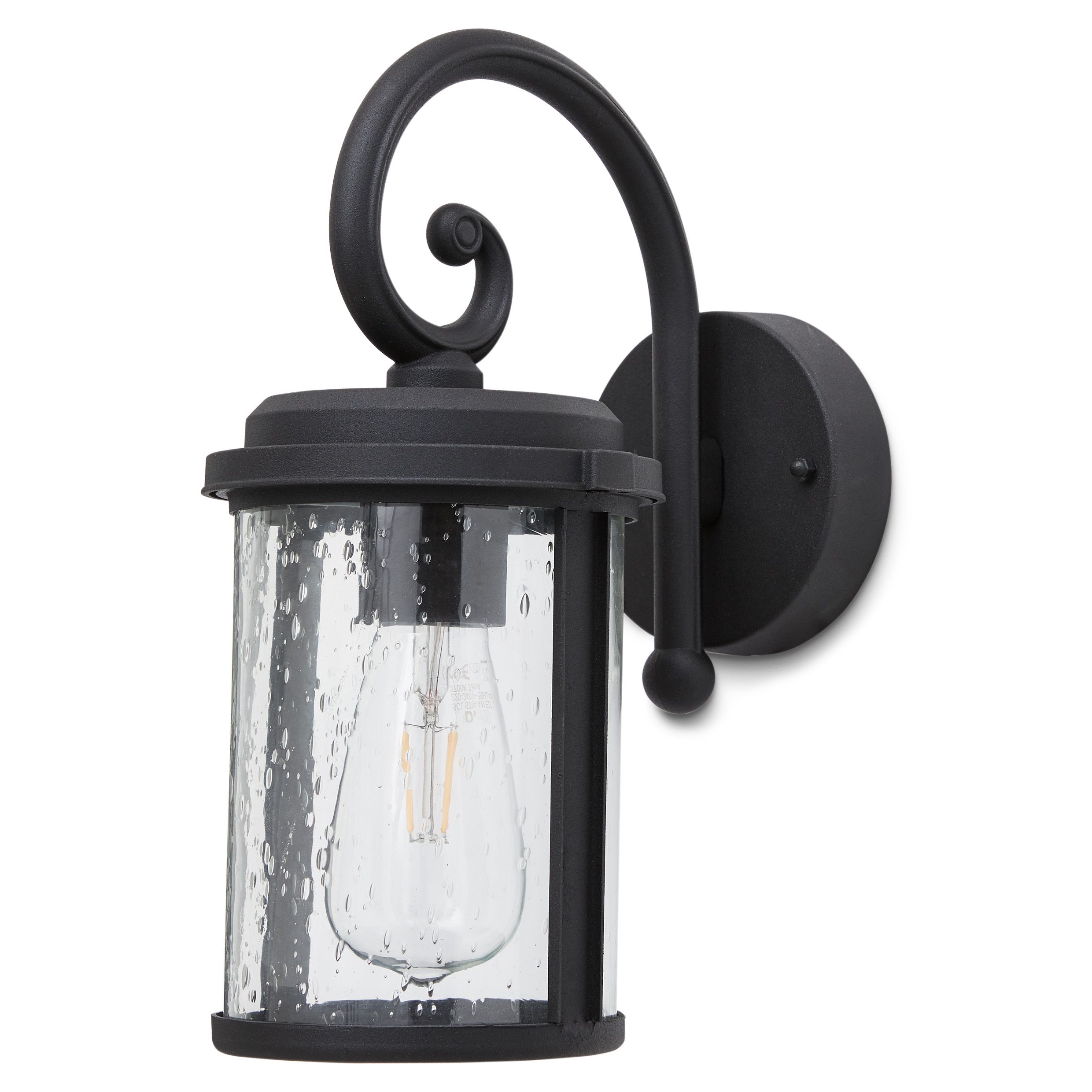 Blooma Tonsina Matt Black Mains-powered Halogen Outdoor Wall light